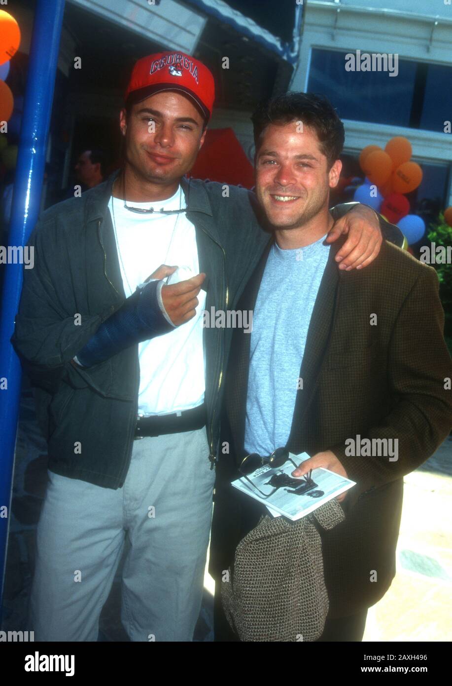 Westwood, California, USa 9th July 1995 Actor Matt Borlenghi and actor ...