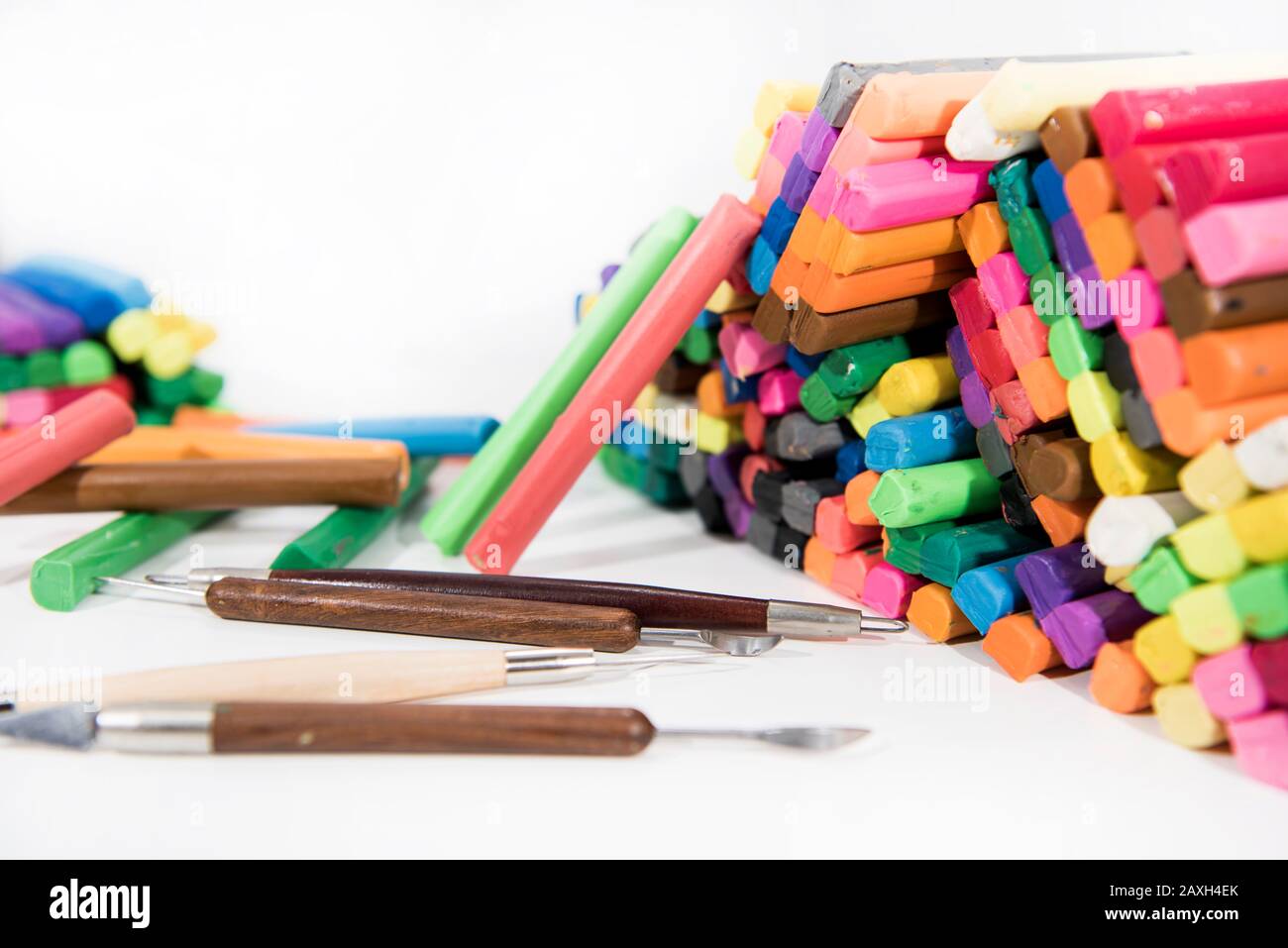 Child modelling with plasticine face hi-res stock photography and ...