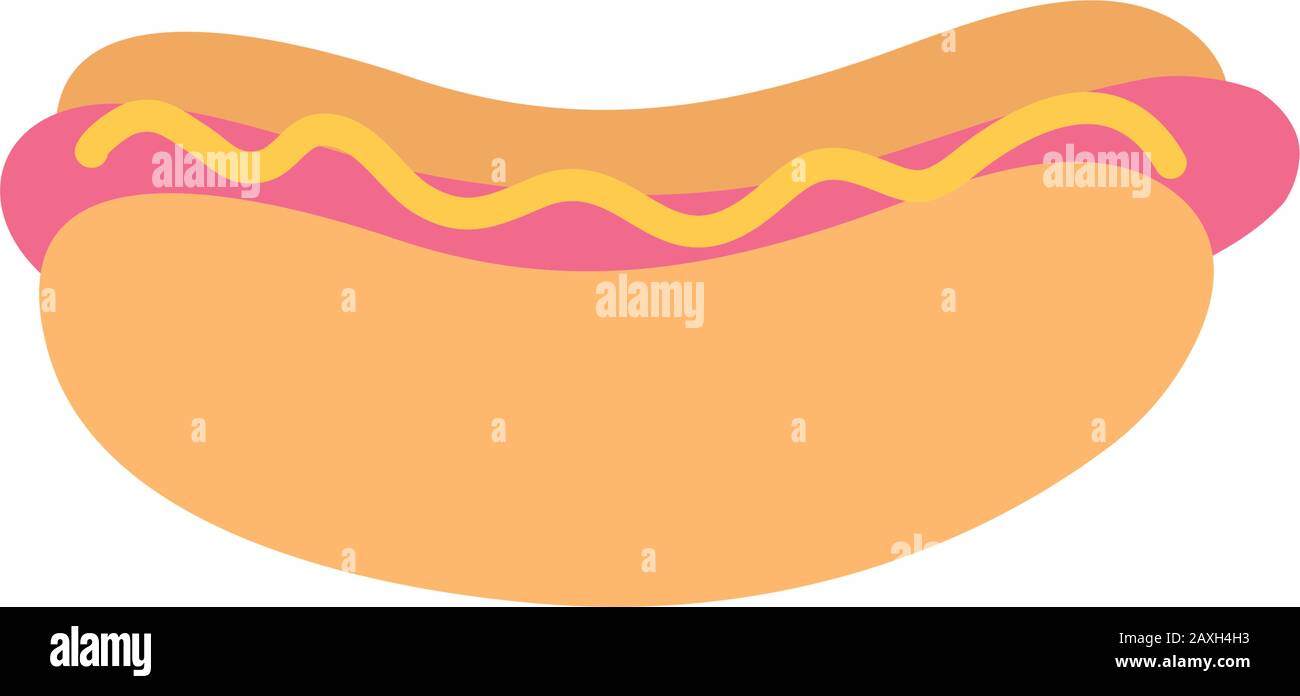 delicious hot dog fast food icon Stock Vector Image & Art - Alamy