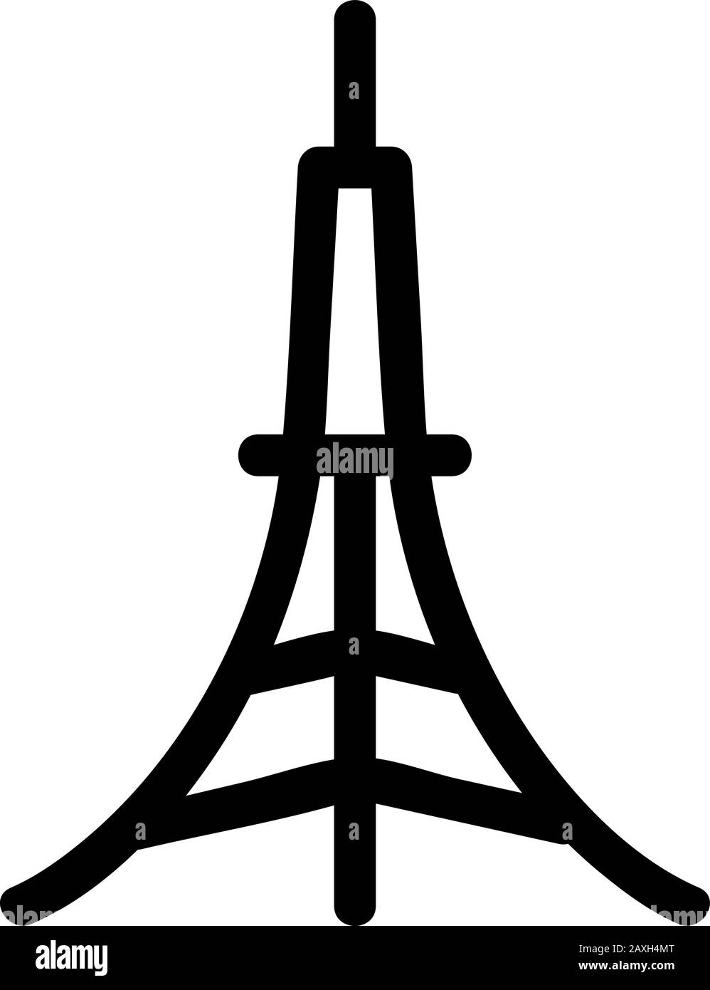 Tower icon vector. Isolated contour symbol illustration Stock Vector ...