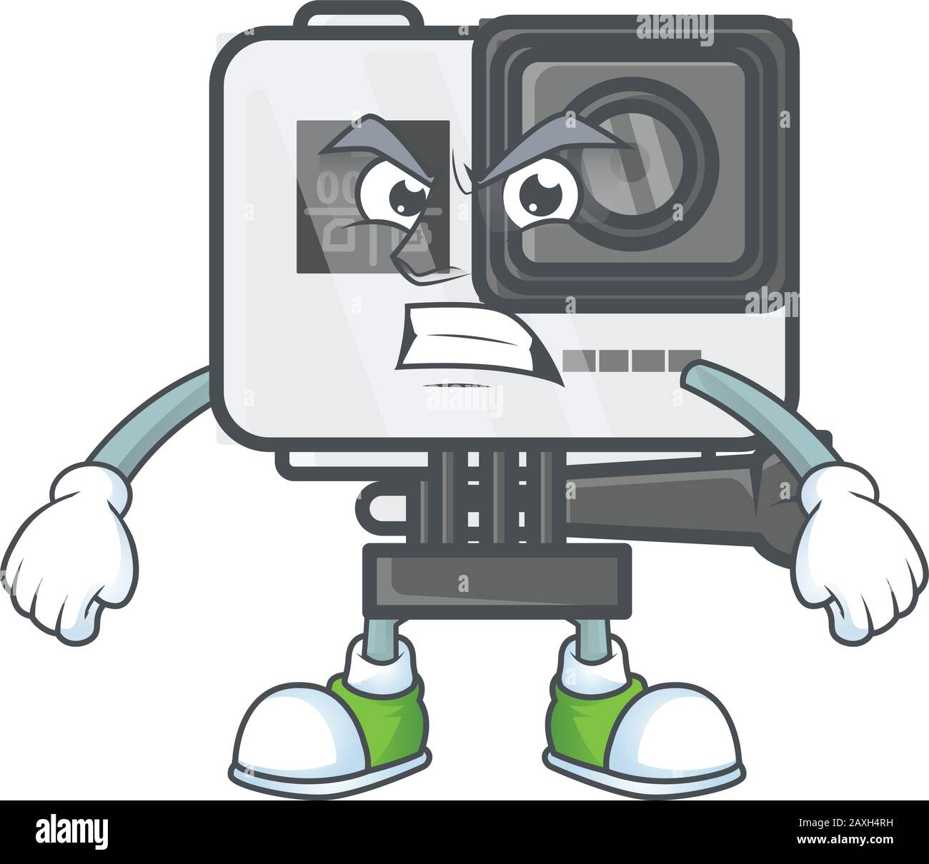 cartoon character of action camera with angry face Stock Vector Image ...