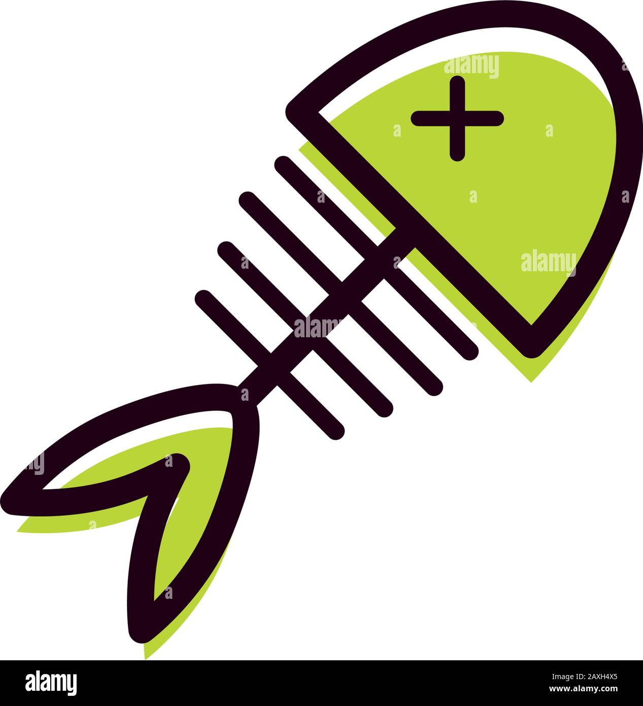 little fish squeleton bone icon Stock Vector Image & Art - Alamy