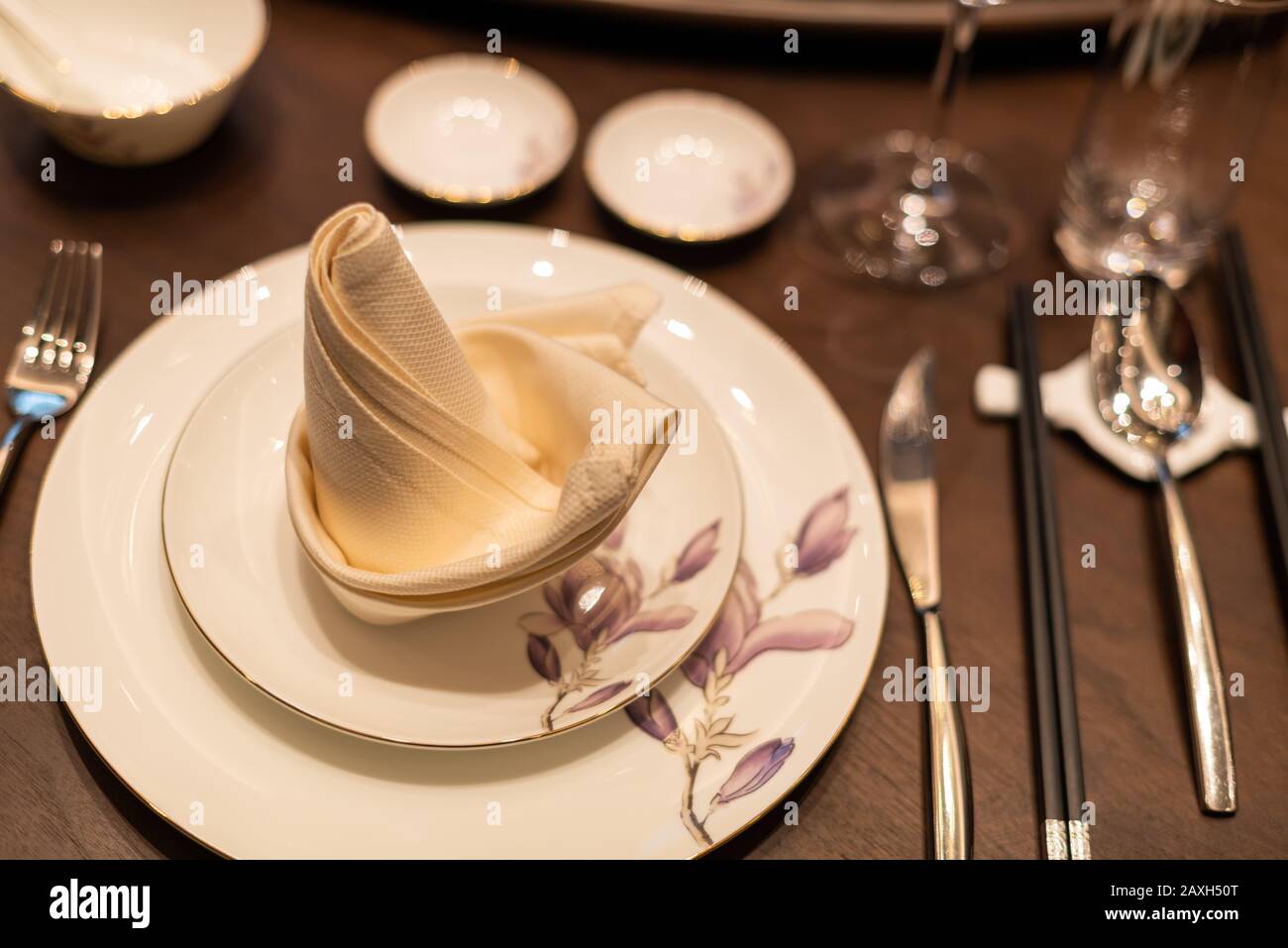 Elegant Table set up Stock Photo - Alamy