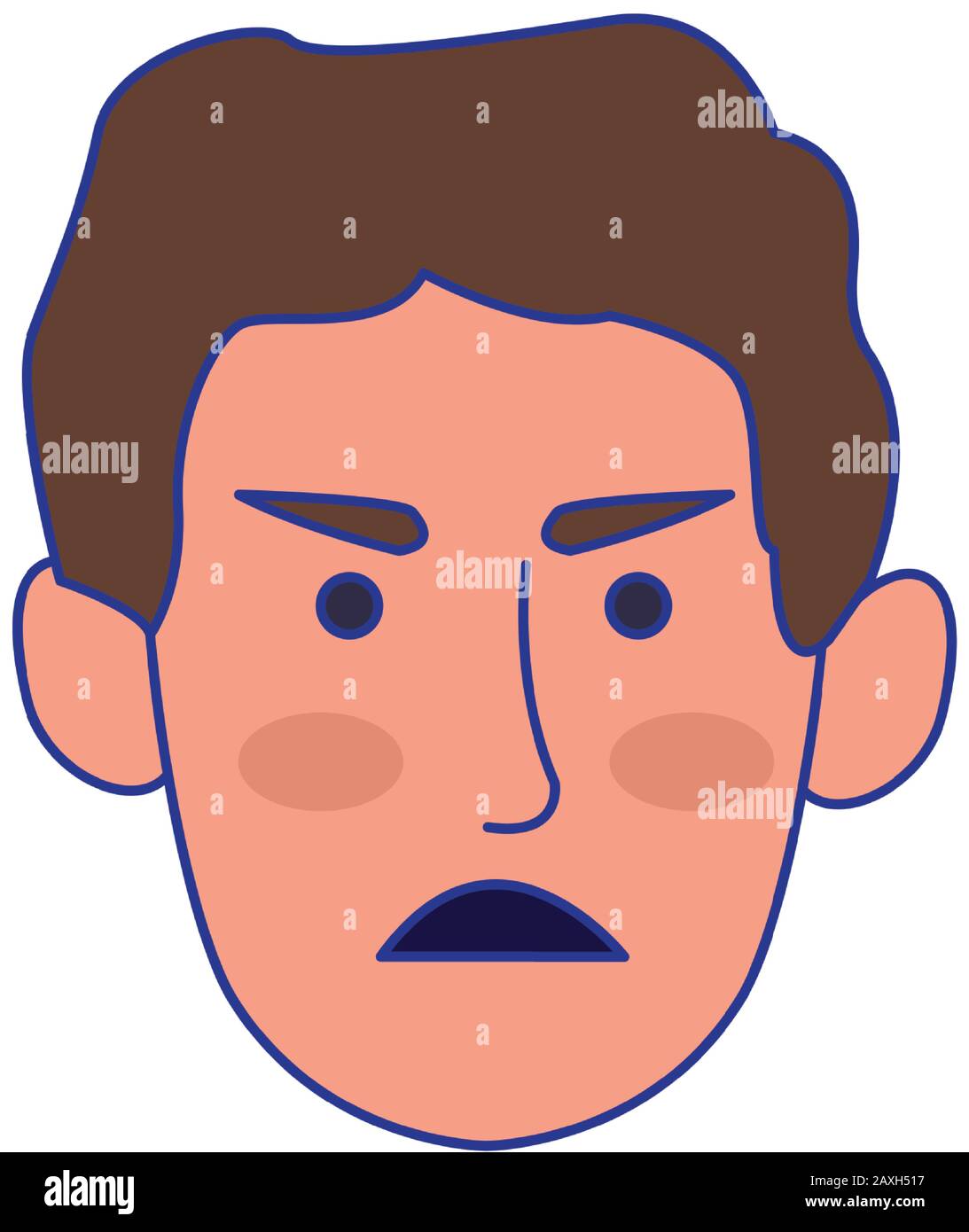 angry man face, flat design Stock Vector Image & Art - Alamy