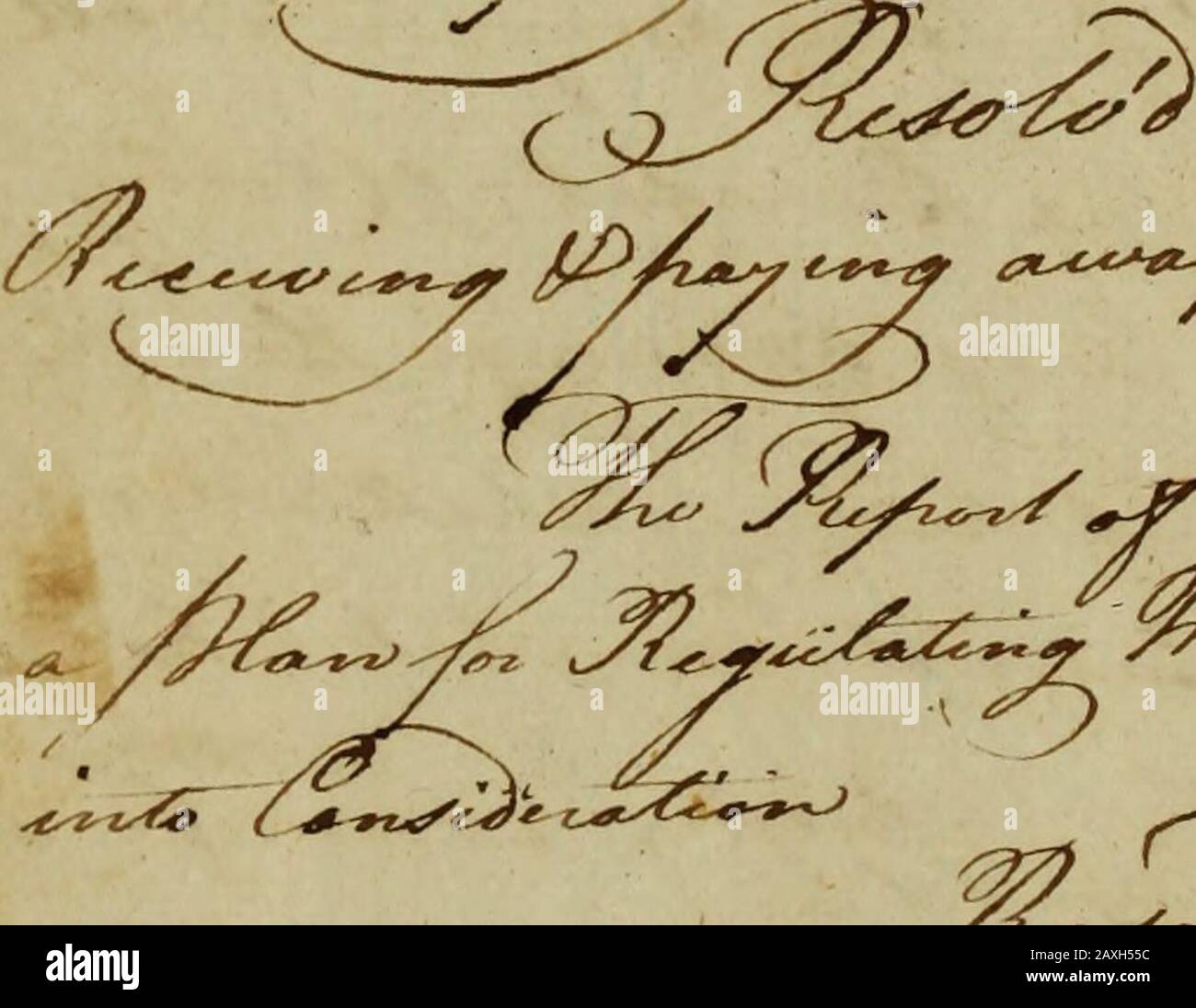 Journal of sessions and votes [manuscript] Stock Photo - Alamy