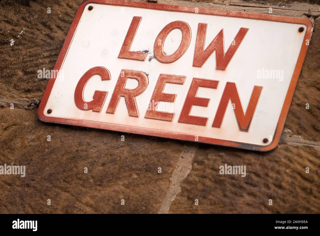Low Green street sign, Great Ayton, North Yorkshire Stock Photo - Alamy