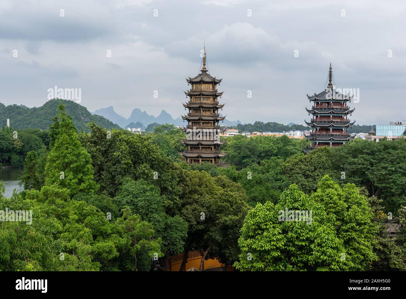 Chinese Temple in Guilin China Stock Photo - Alamy