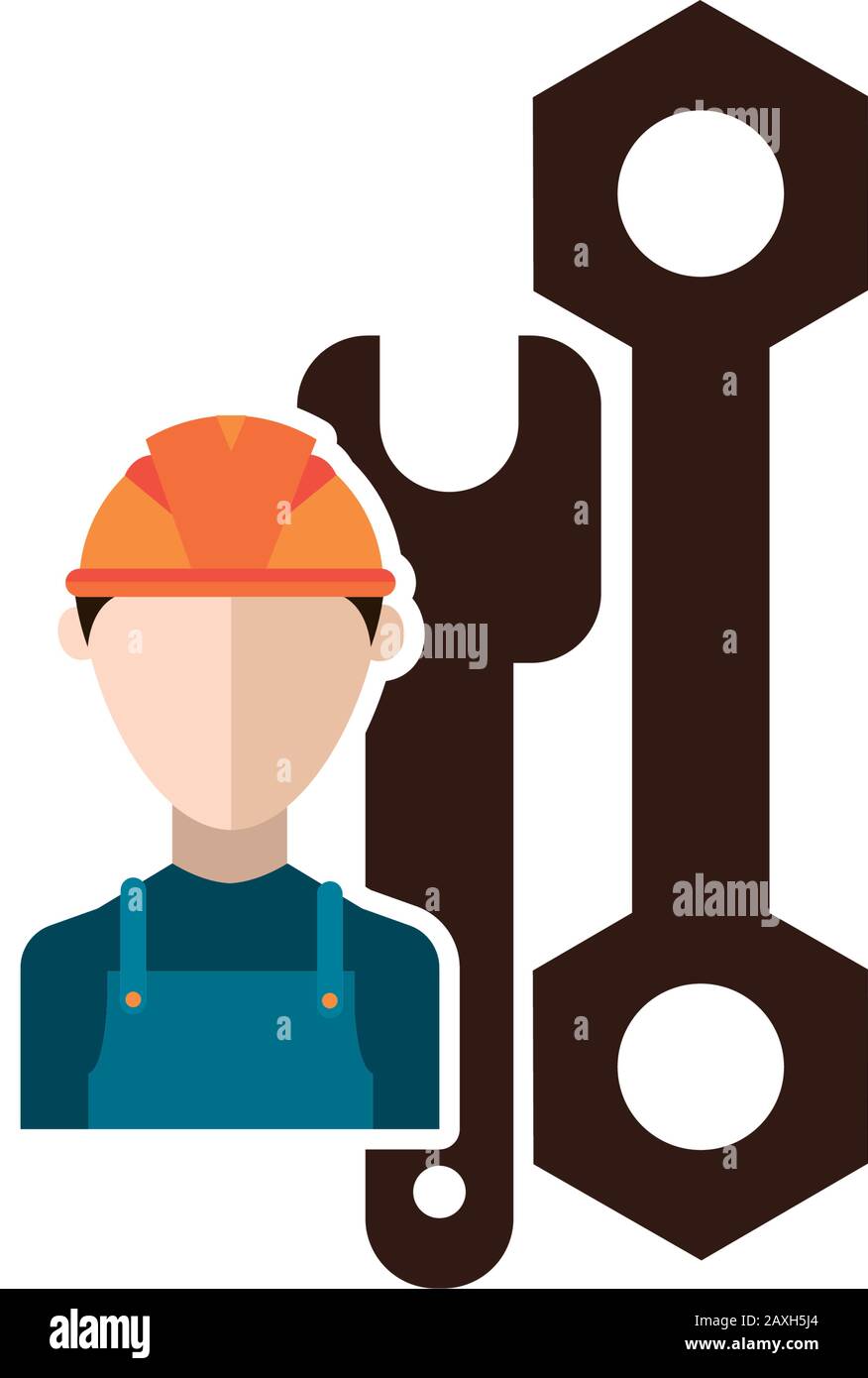 wrench keys tools with builders detailed Stock Vector Image & Art - Alamy