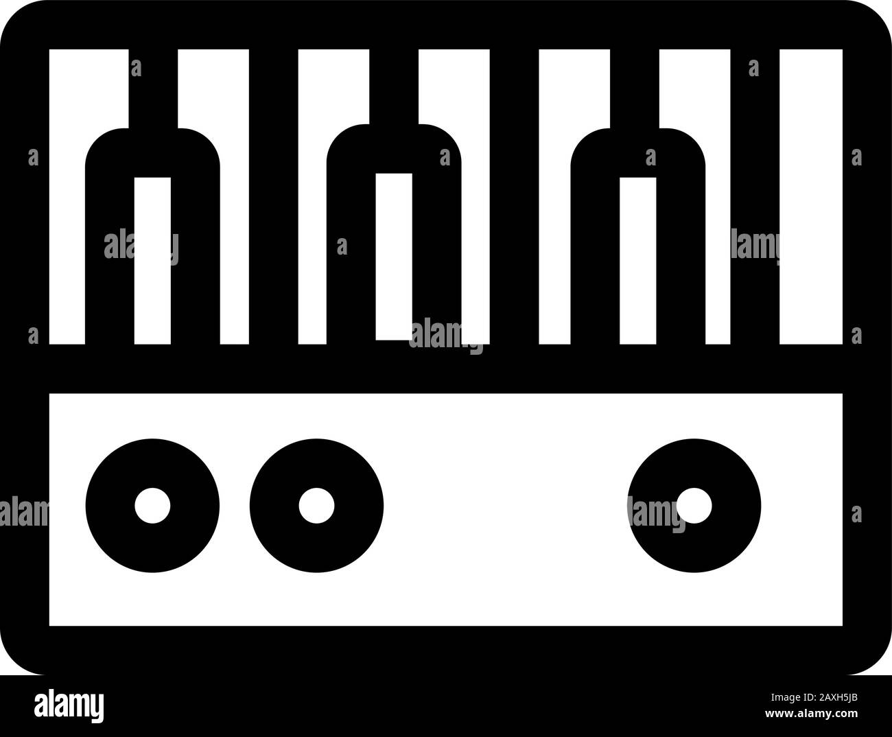 Rock music icon vector. Isolated contour symbol illustration Stock ...