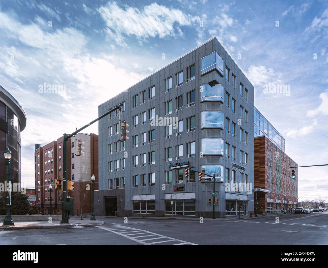 SYRACUSE, NEW YORK - FEB 05, 2020: Street View of Ramboll Building in ...