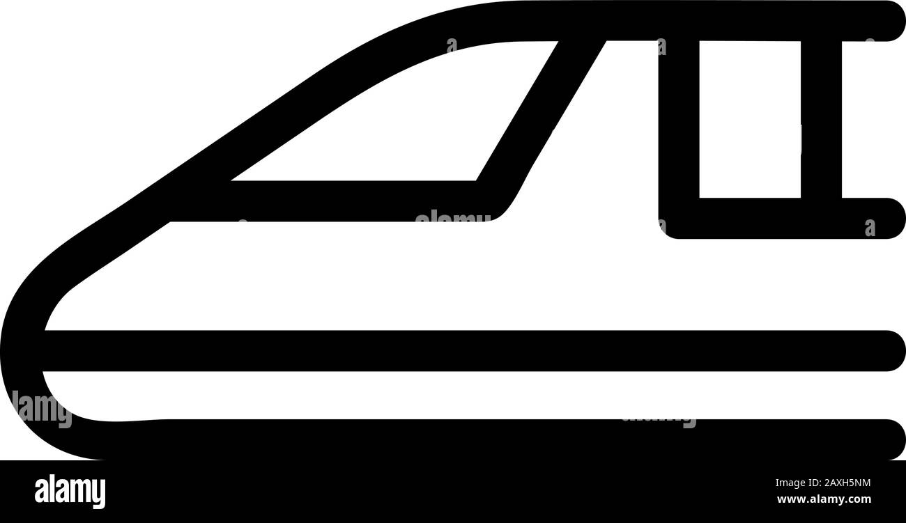 High-speed train icon vector. Isolated contour symbol illustration ...