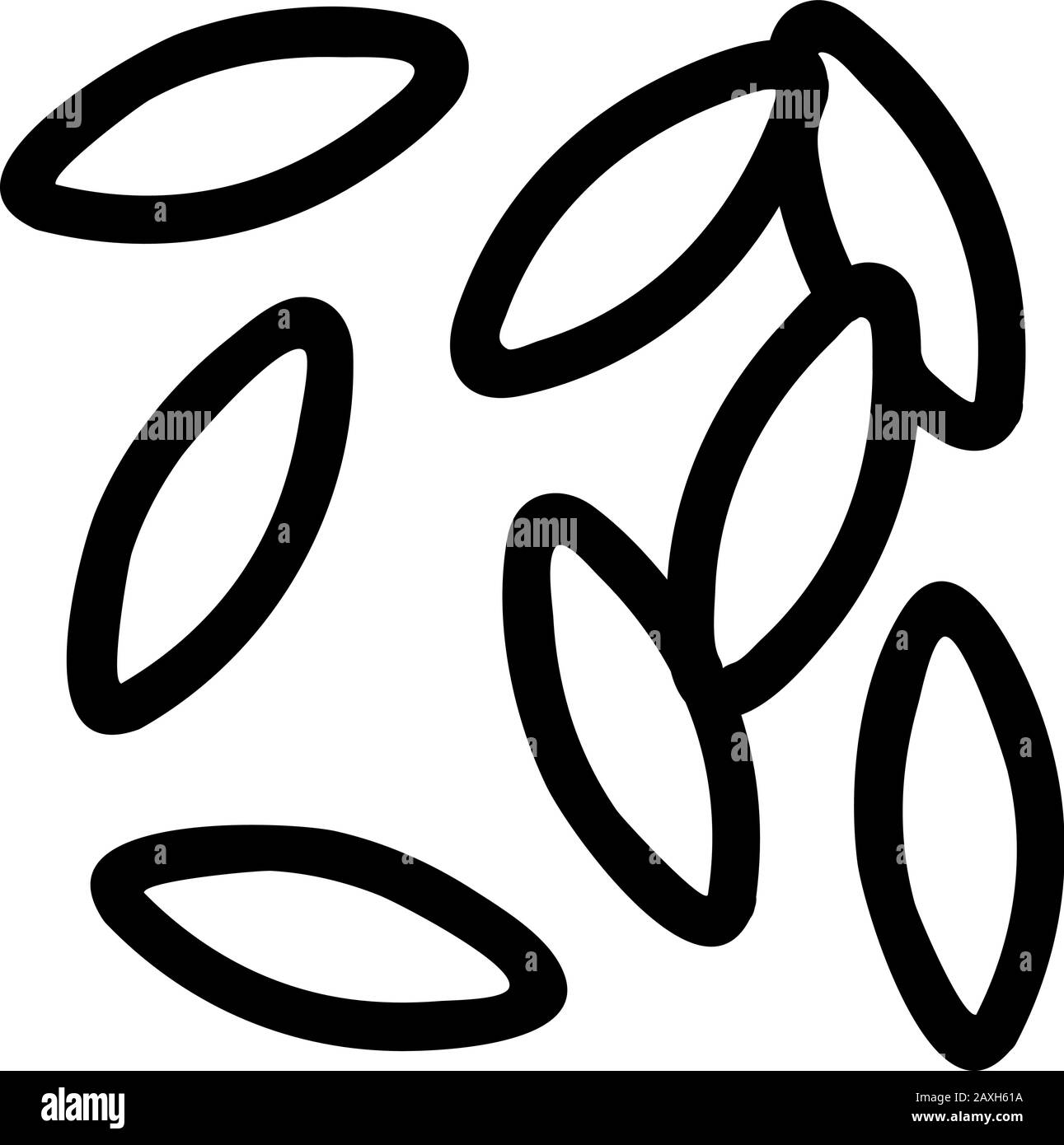 Rice icon vector. Isolated contour symbol illustration Stock Vector ...