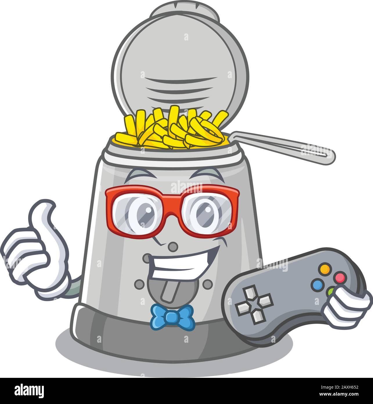 Smiley gamer deep fryer cartoon mascot style Stock Vector Image & Art ...
