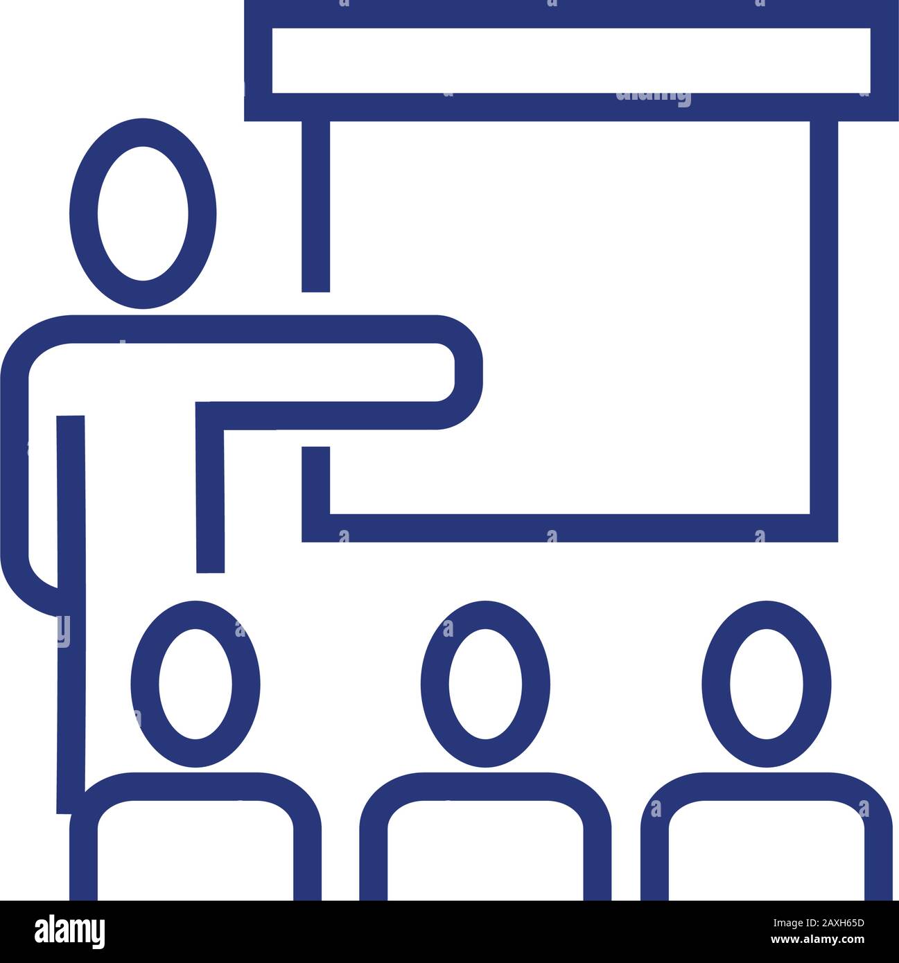 business people avatars teaching with paperboard Stock Vector Image ...