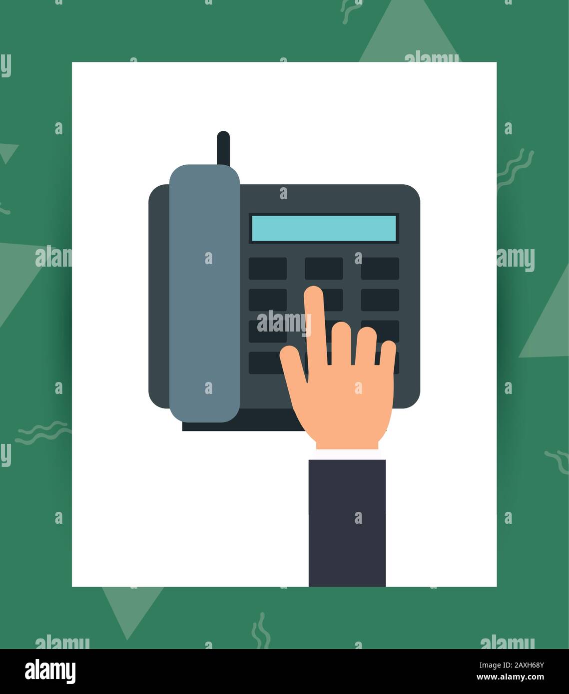 digital telephone communication device isolated icon Stock Vector Image ...
