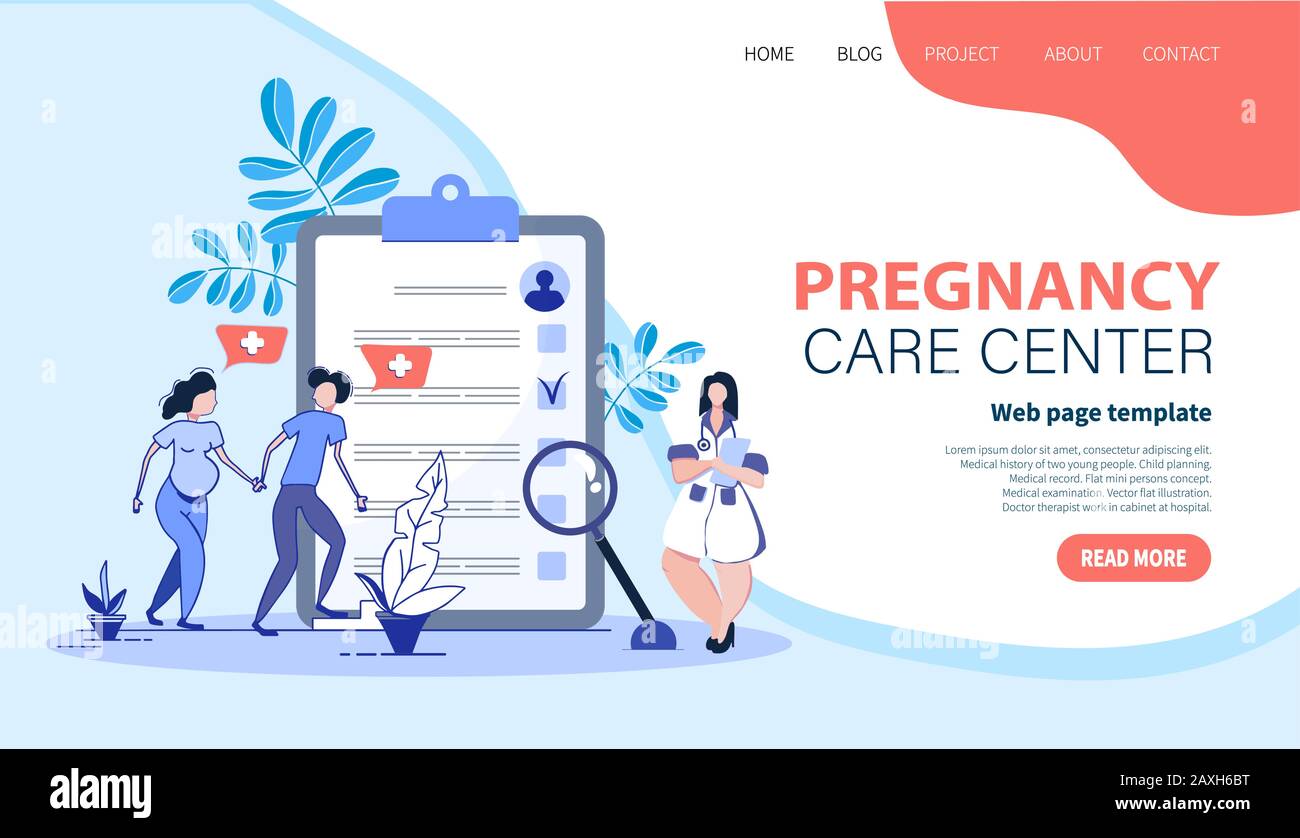 Doctor meets future parents in pregnancy care clinic. Pregnancy ...