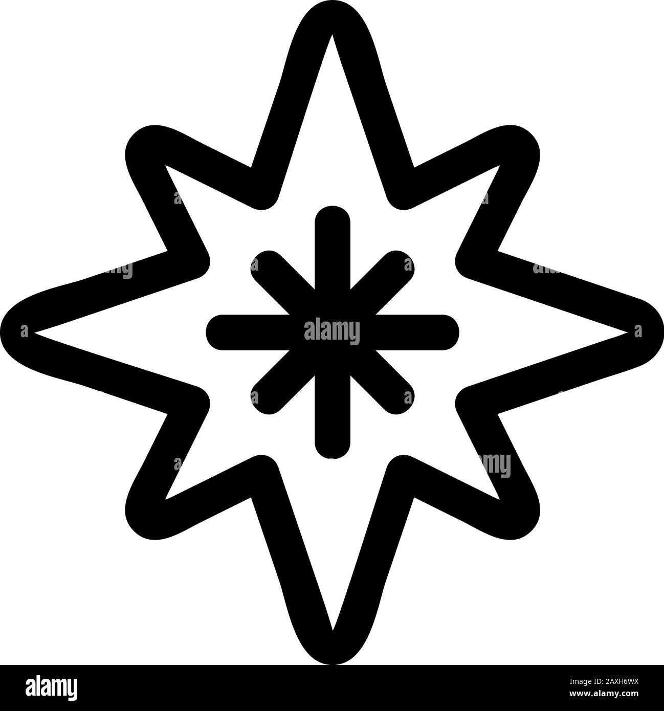 Star shining glitter icon vector. Isolated contour symbol illustration Stock Vector Image & Art ...