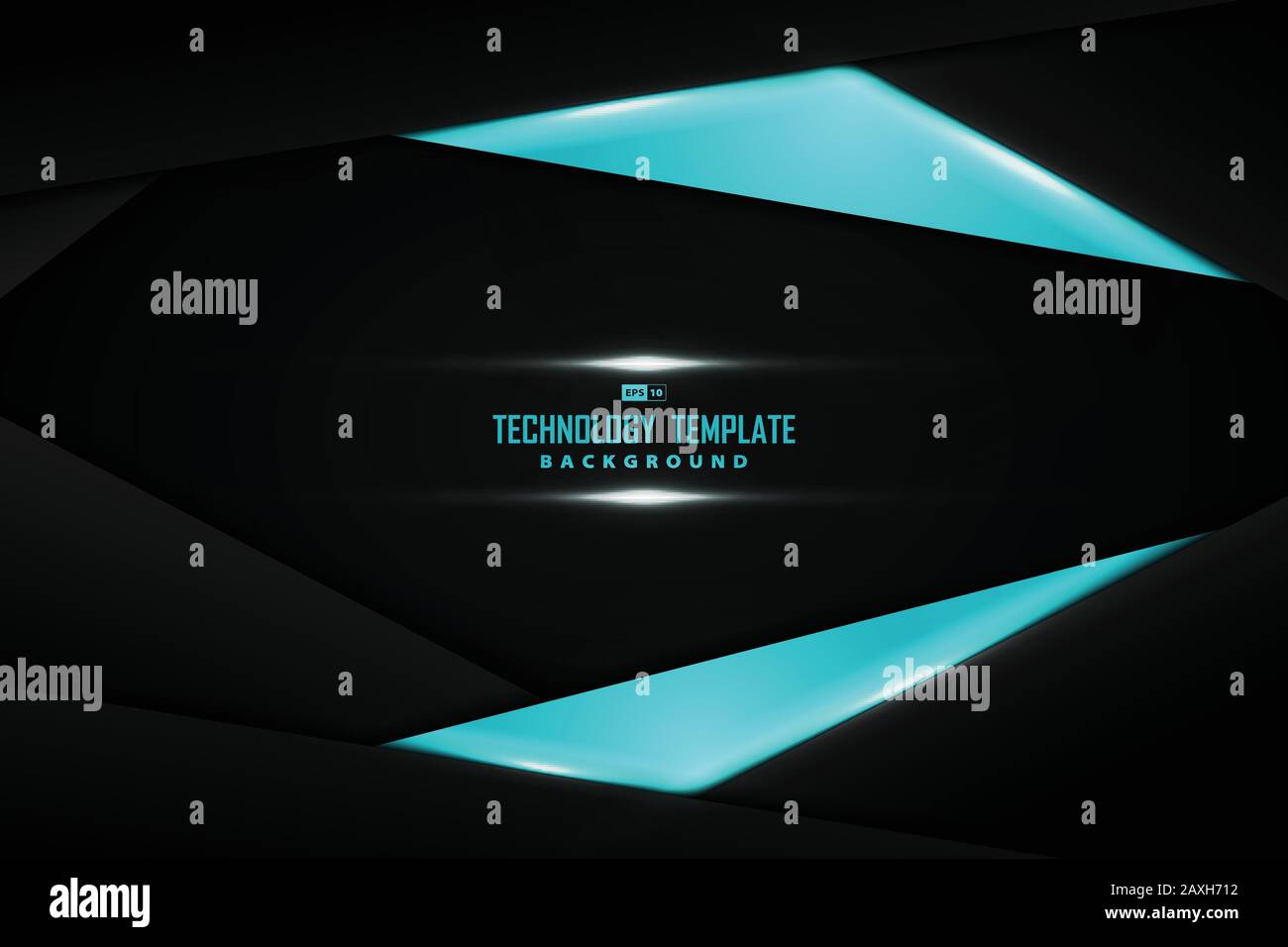 Abstract Black Template Of Overlap Technology Design Decorative Background Use For Ad Poster