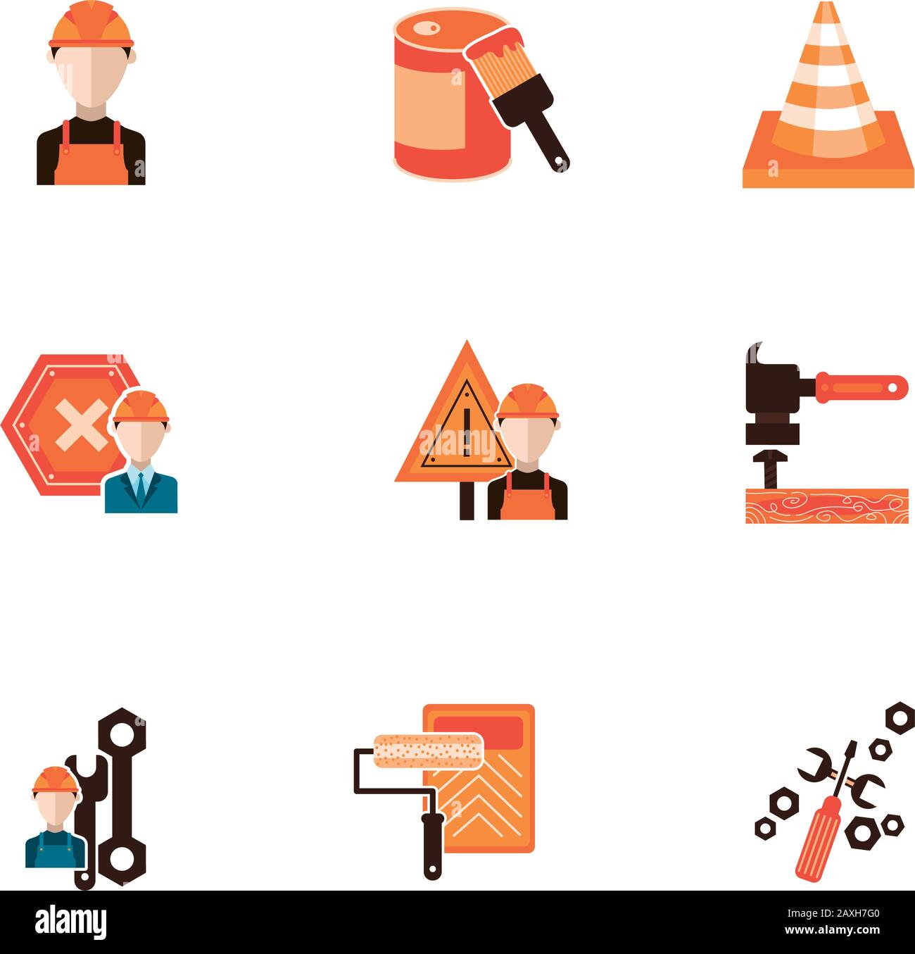 bundle of construction set detailed icons Stock Vector Image & Art - Alamy