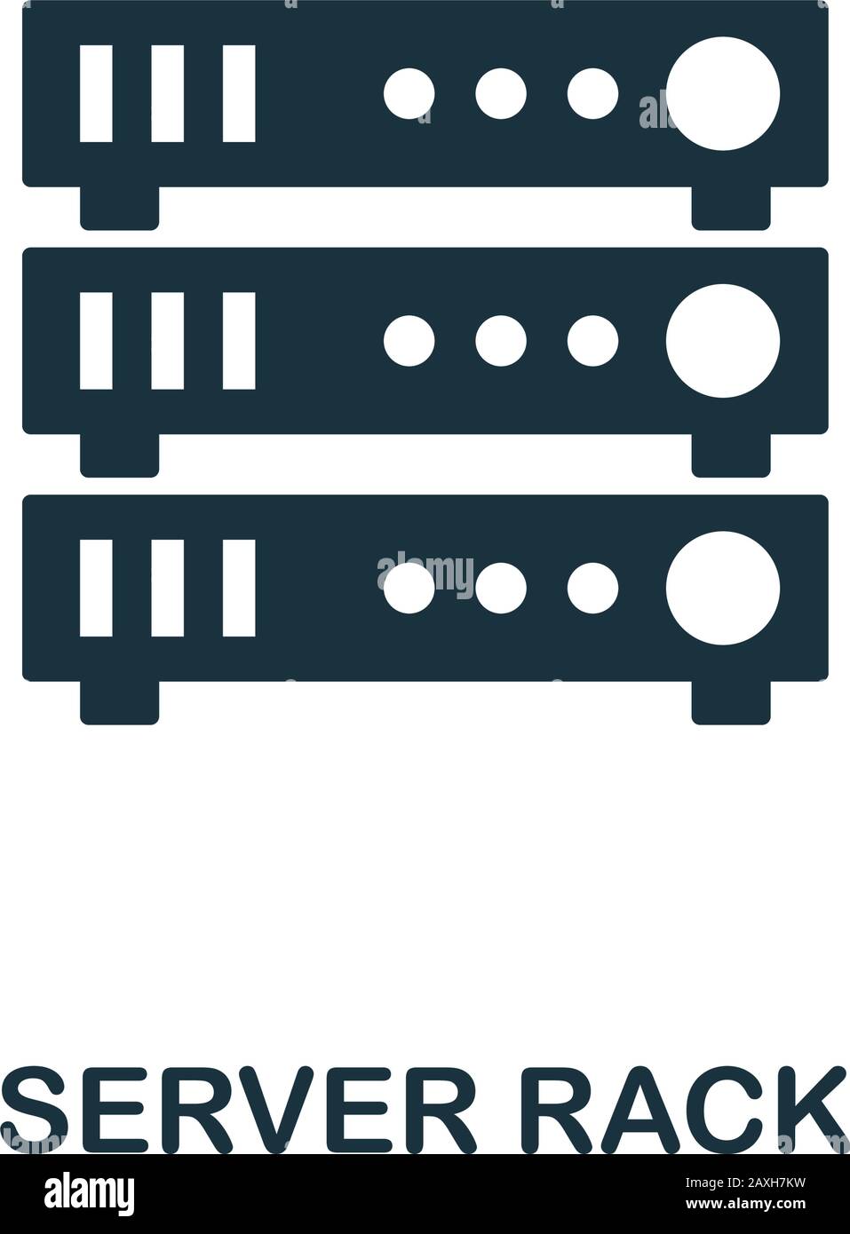 Rack Server Icon Vector