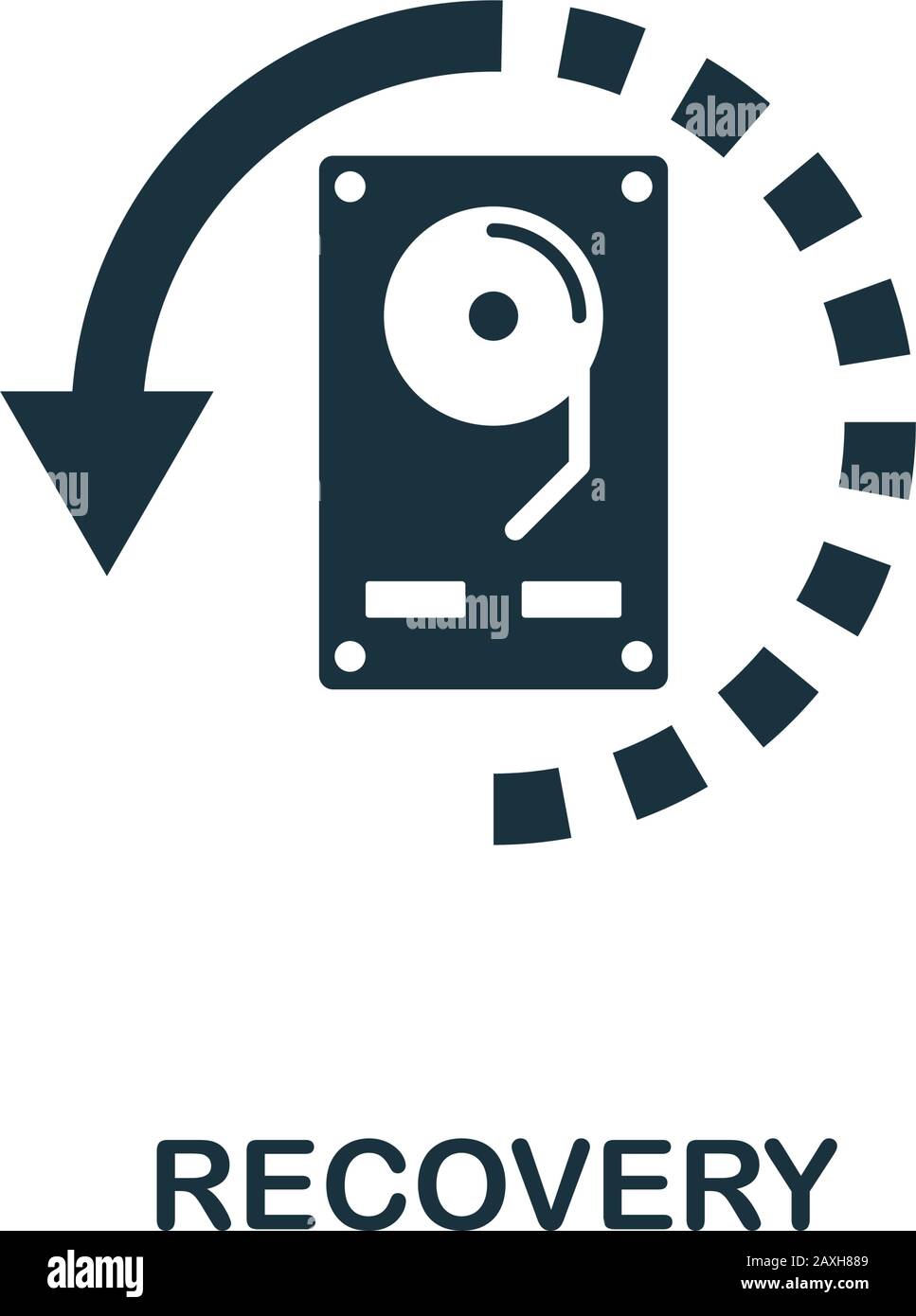 Recovery icon. Simple element from data organization collection. Filled Recovery icon for ...