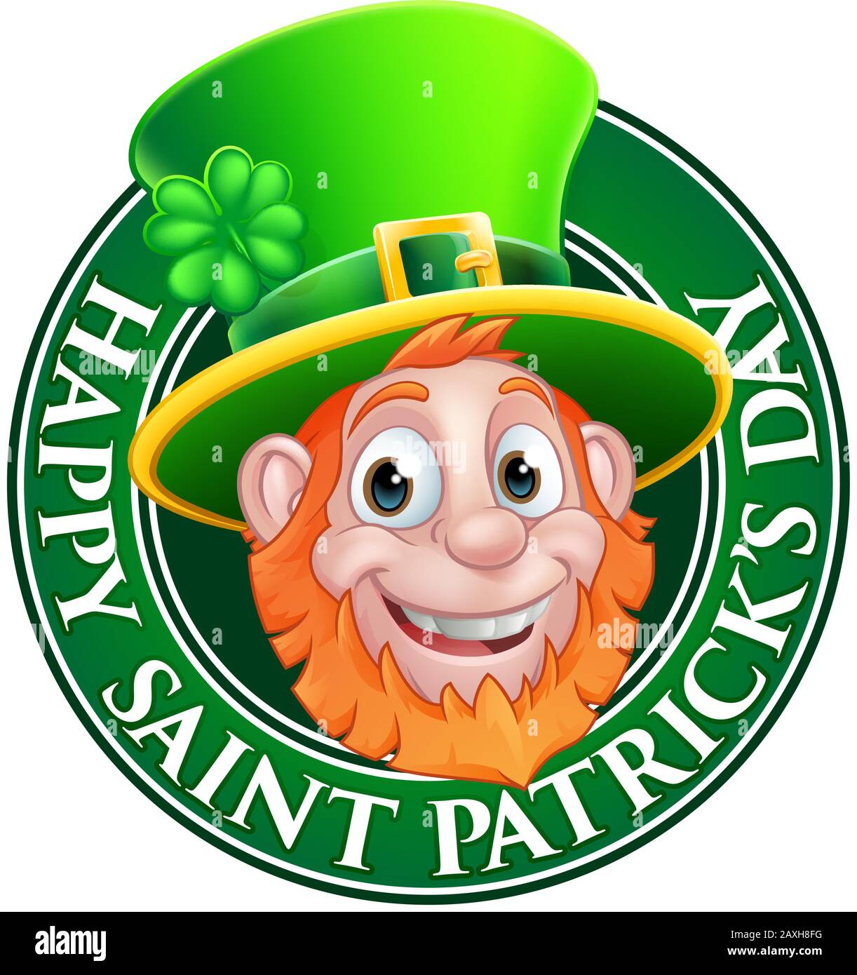 Leprechaun St Patricks Day Cartoon Design Element Stock Vector Image ...