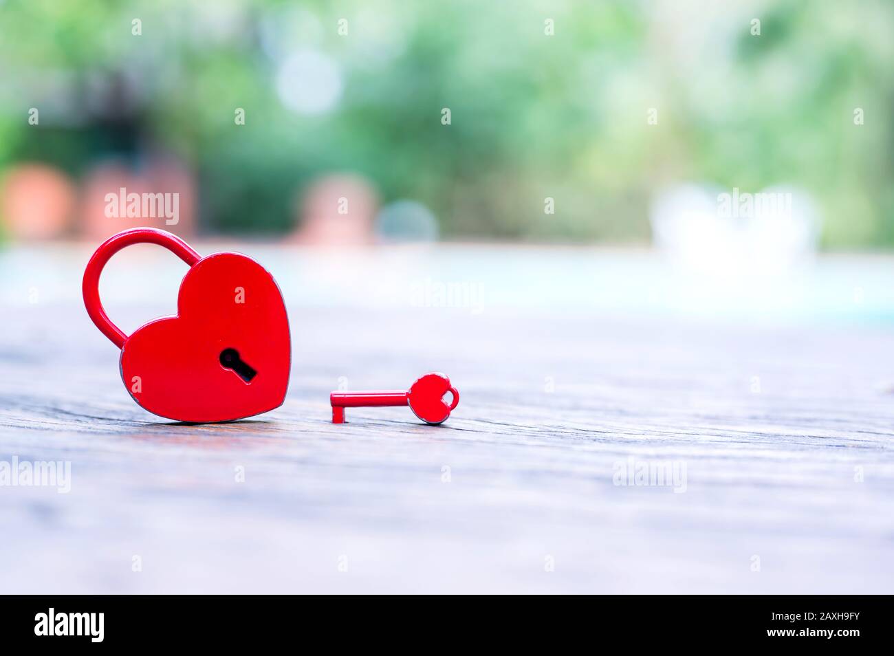 Valentine Day and love concept with heart shaped padlock. Sweetest key ...