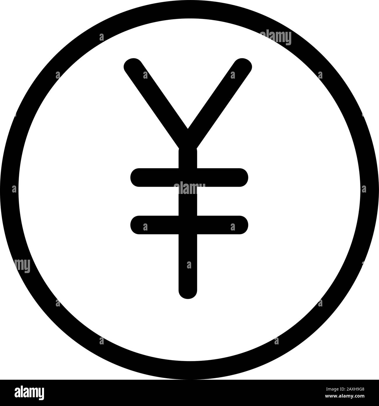 Japan coin icon vector. Isolated contour symbol illustration Stock ...