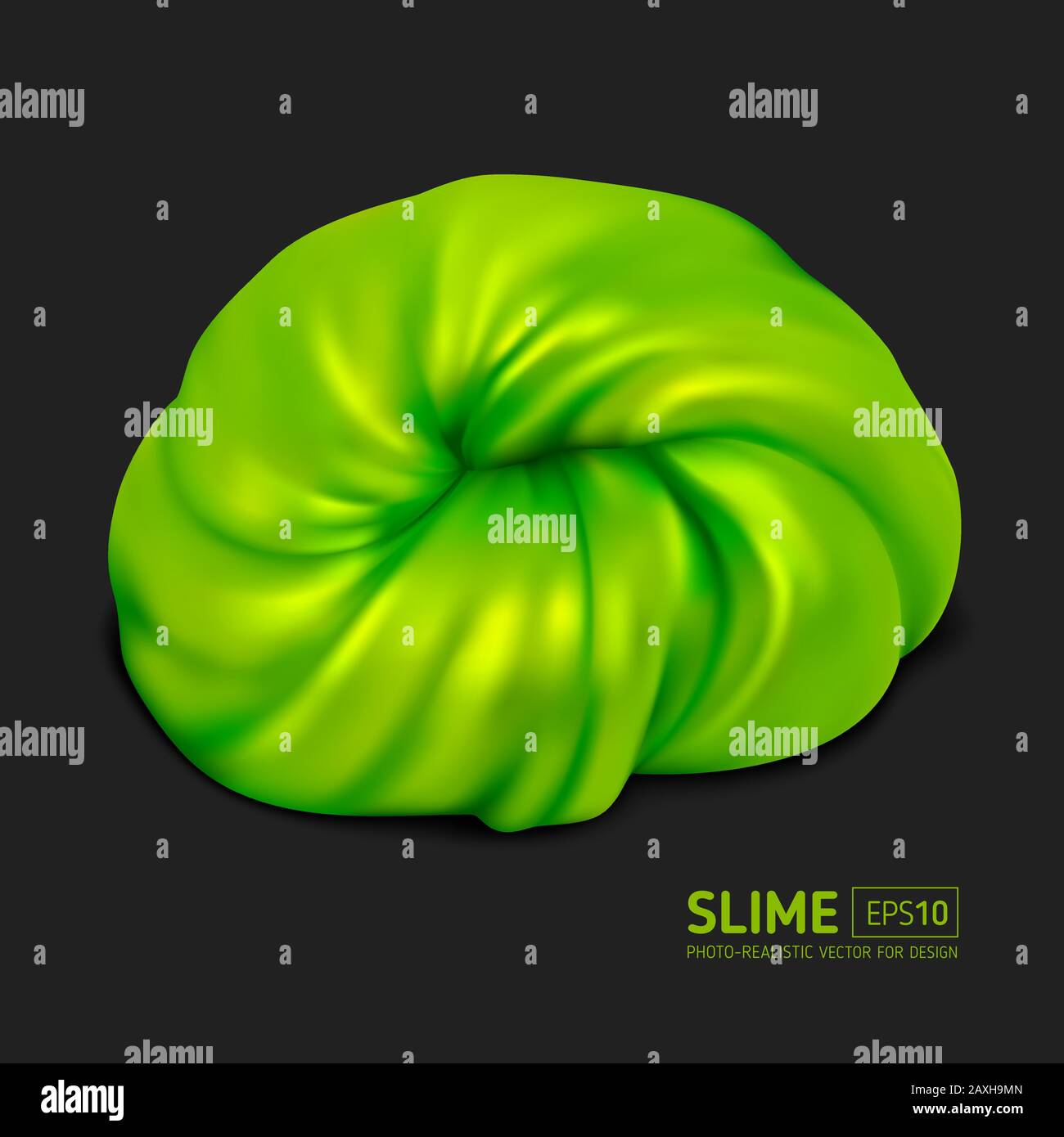 Green realistic slime on a black background Stock Vector Image & Art ...
