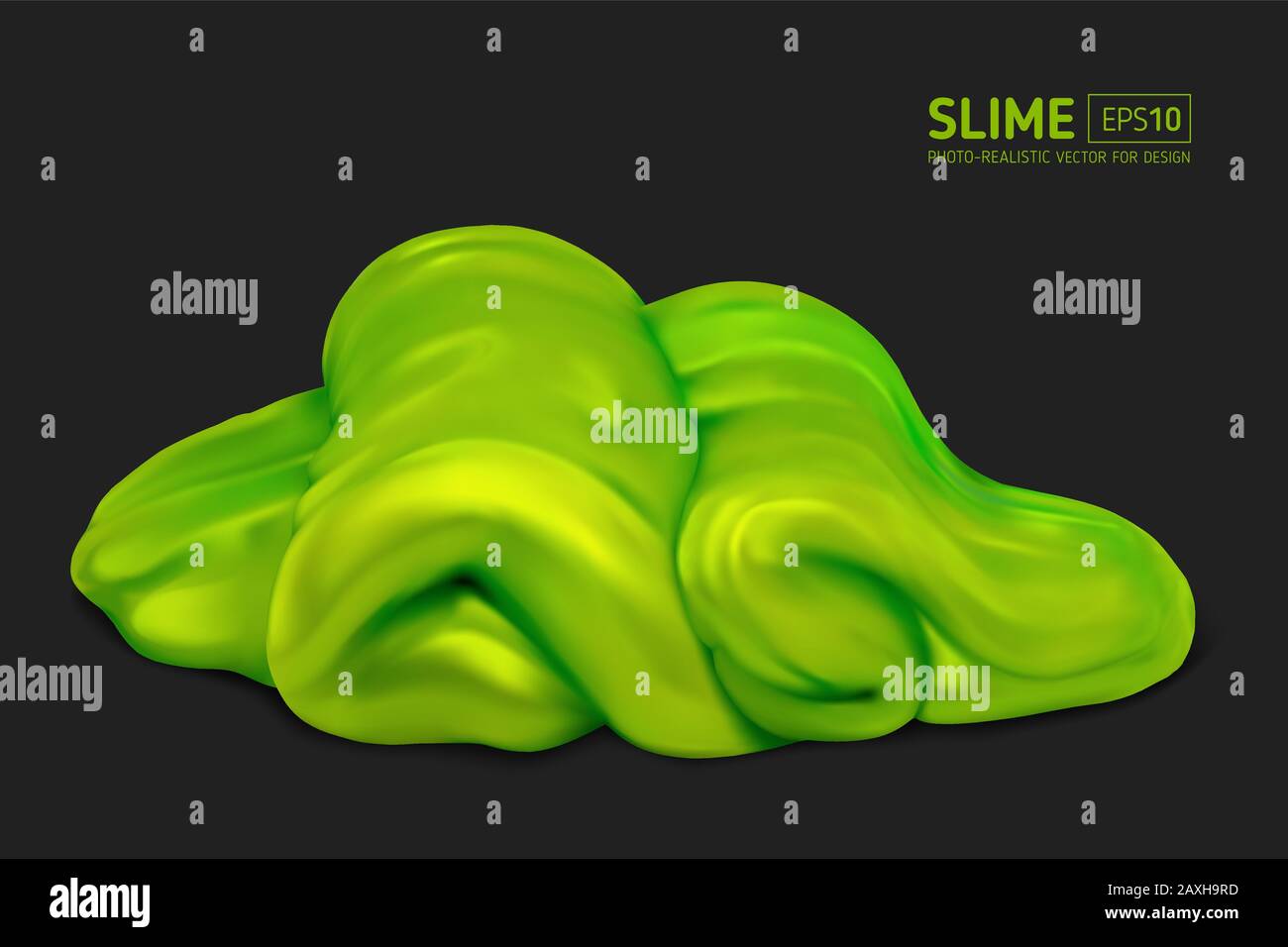 Green realistic slime on a black background Stock Vector Image & Art ...