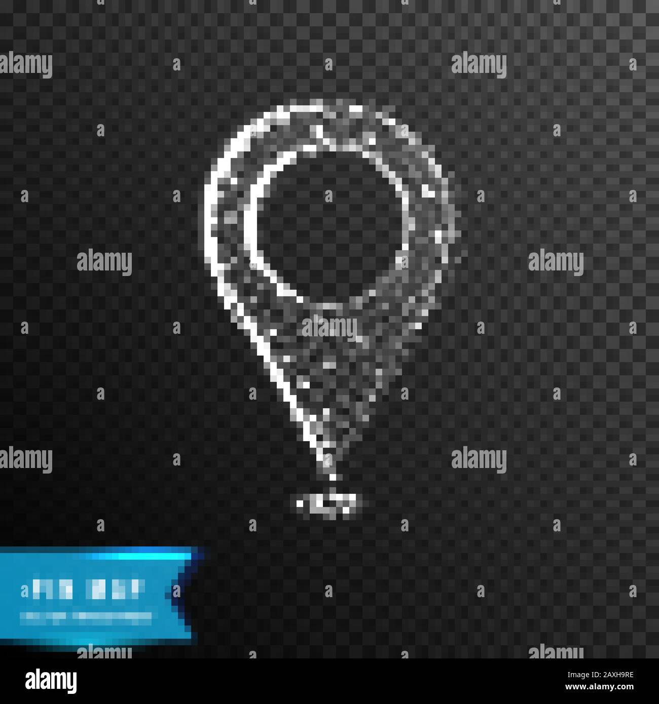 pin point, pointer location icon from connecting dot and line. light ...