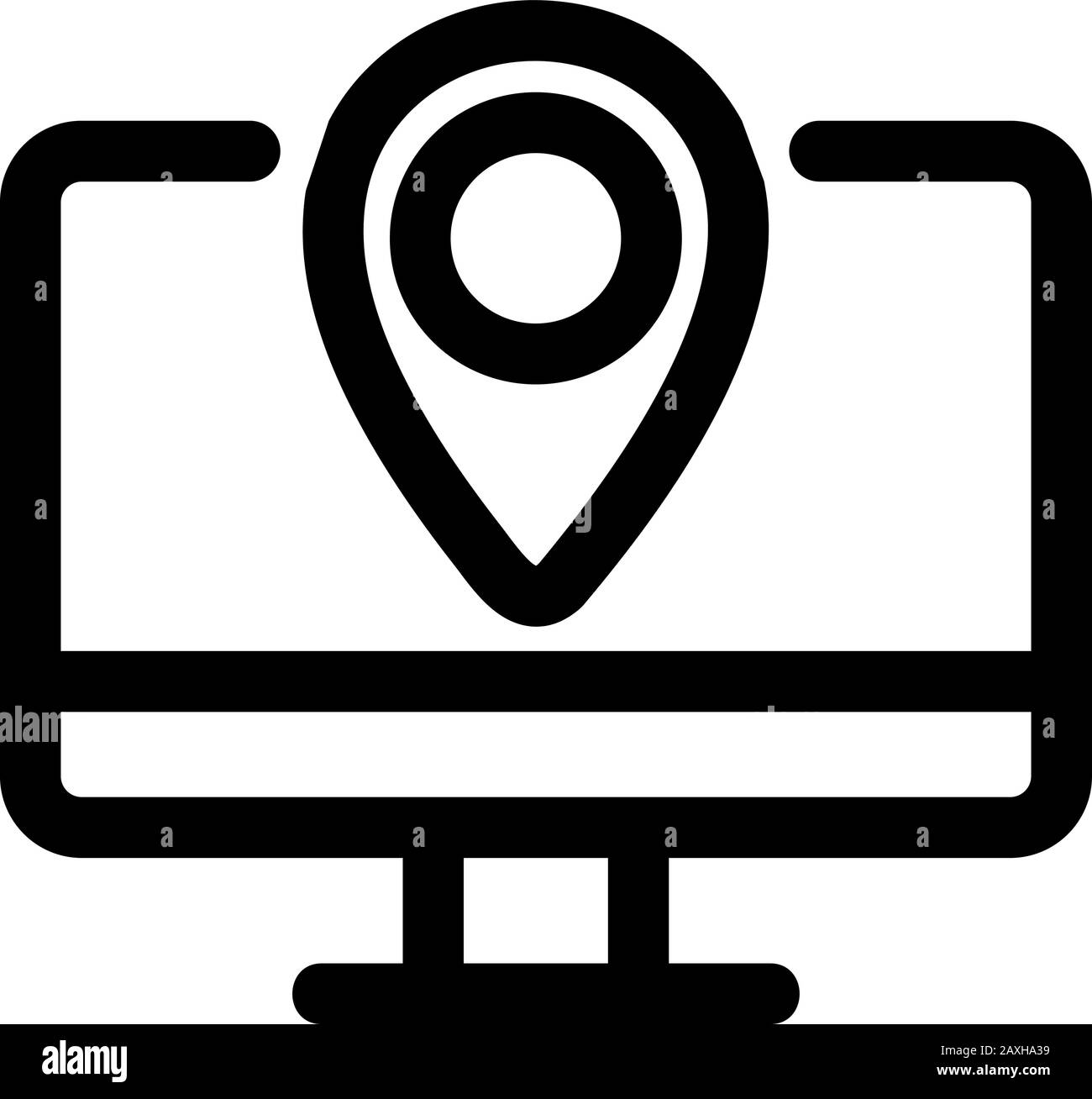 Address monitor icon vector. Isolated contour symbol illustration Stock ...