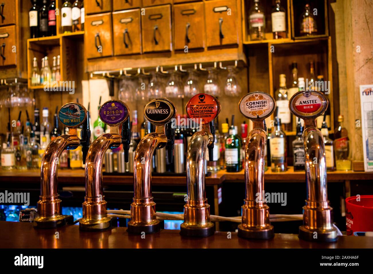 The Boater, a traditional English pub offers plenty of gleaming brass ...