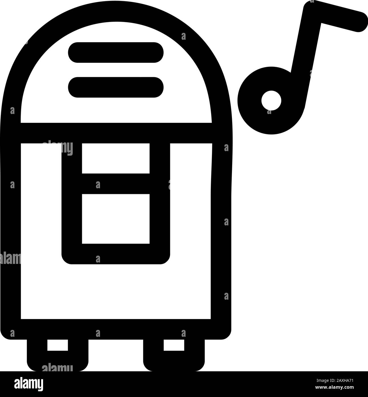 Rock music icon vector. Isolated contour symbol illustration Stock ...
