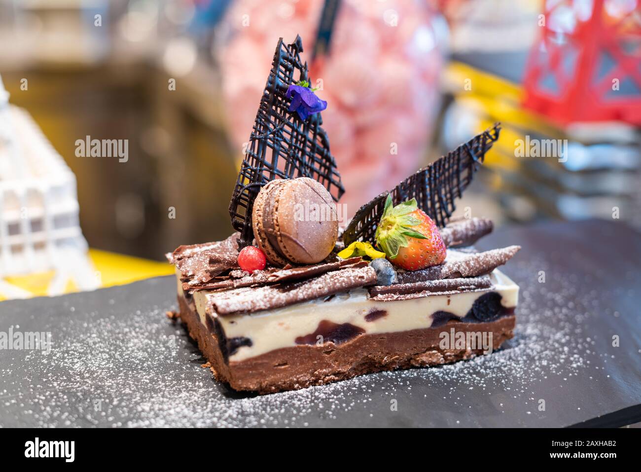 Delicious Cake Canapé in restaurant buffet Stock Photo - Alamy