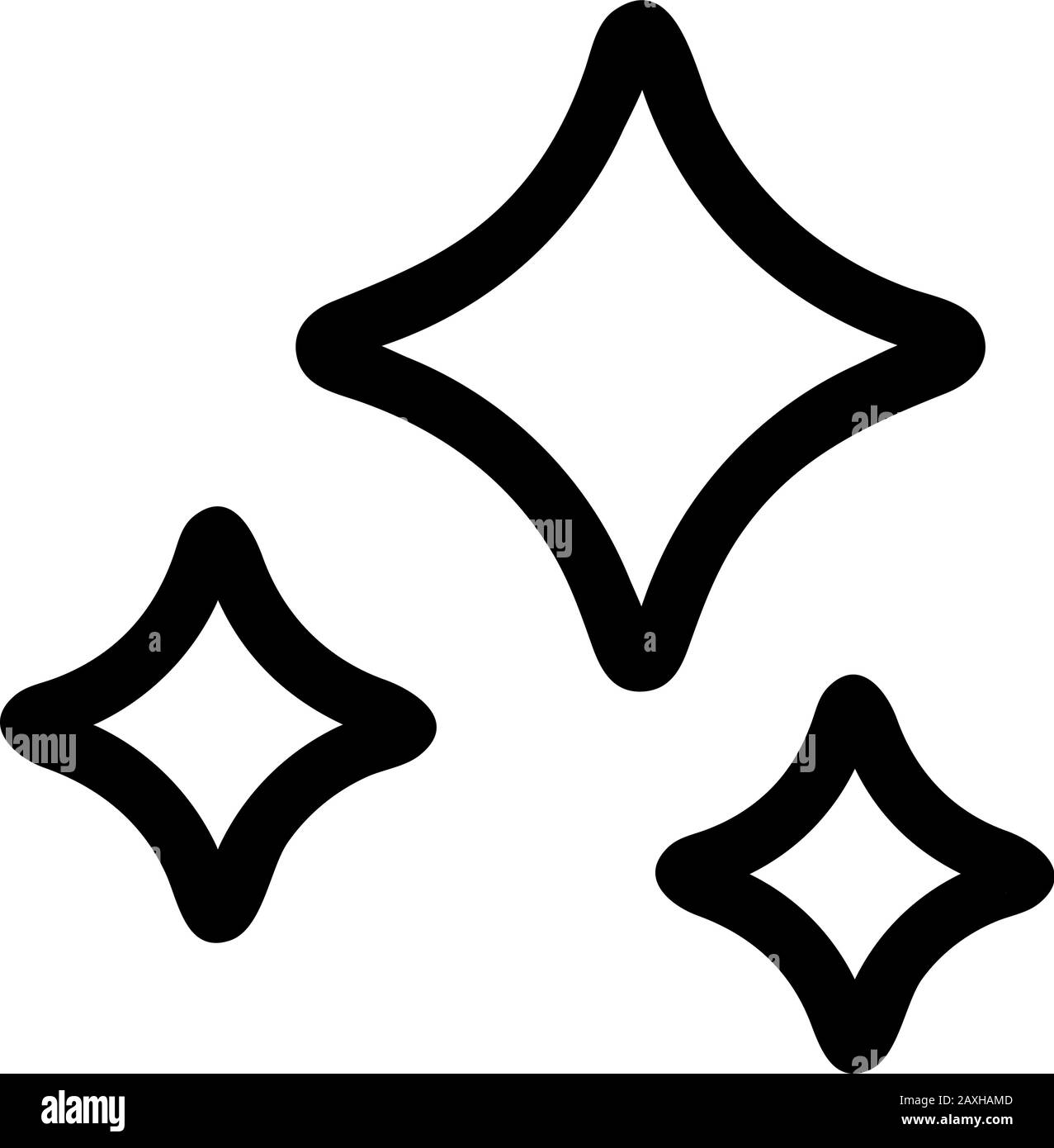 Star shining glitter icon vector. Isolated contour symbol illustration ...