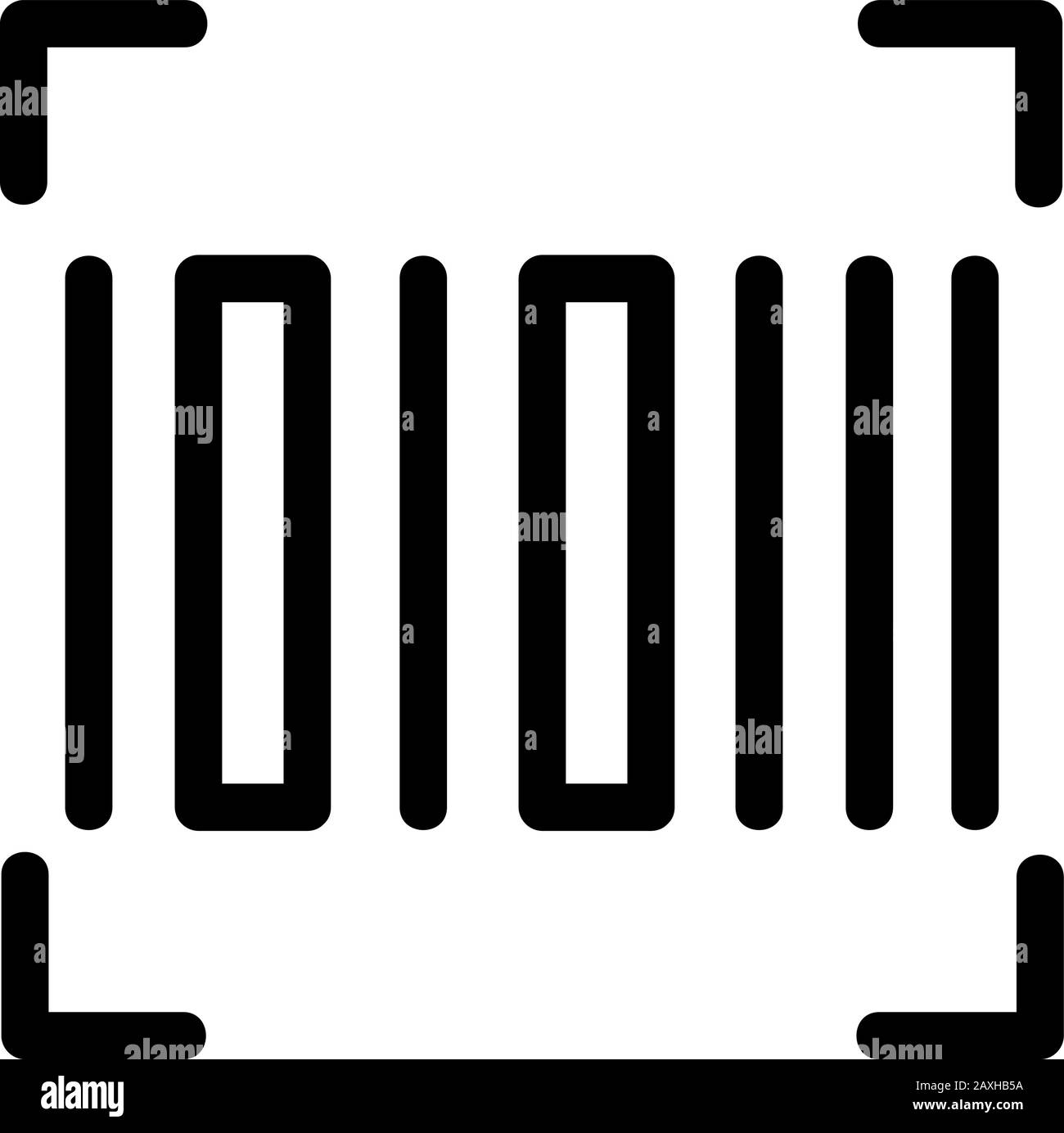 The bar code is an icon vector. Isolated contour symbol illustration ...