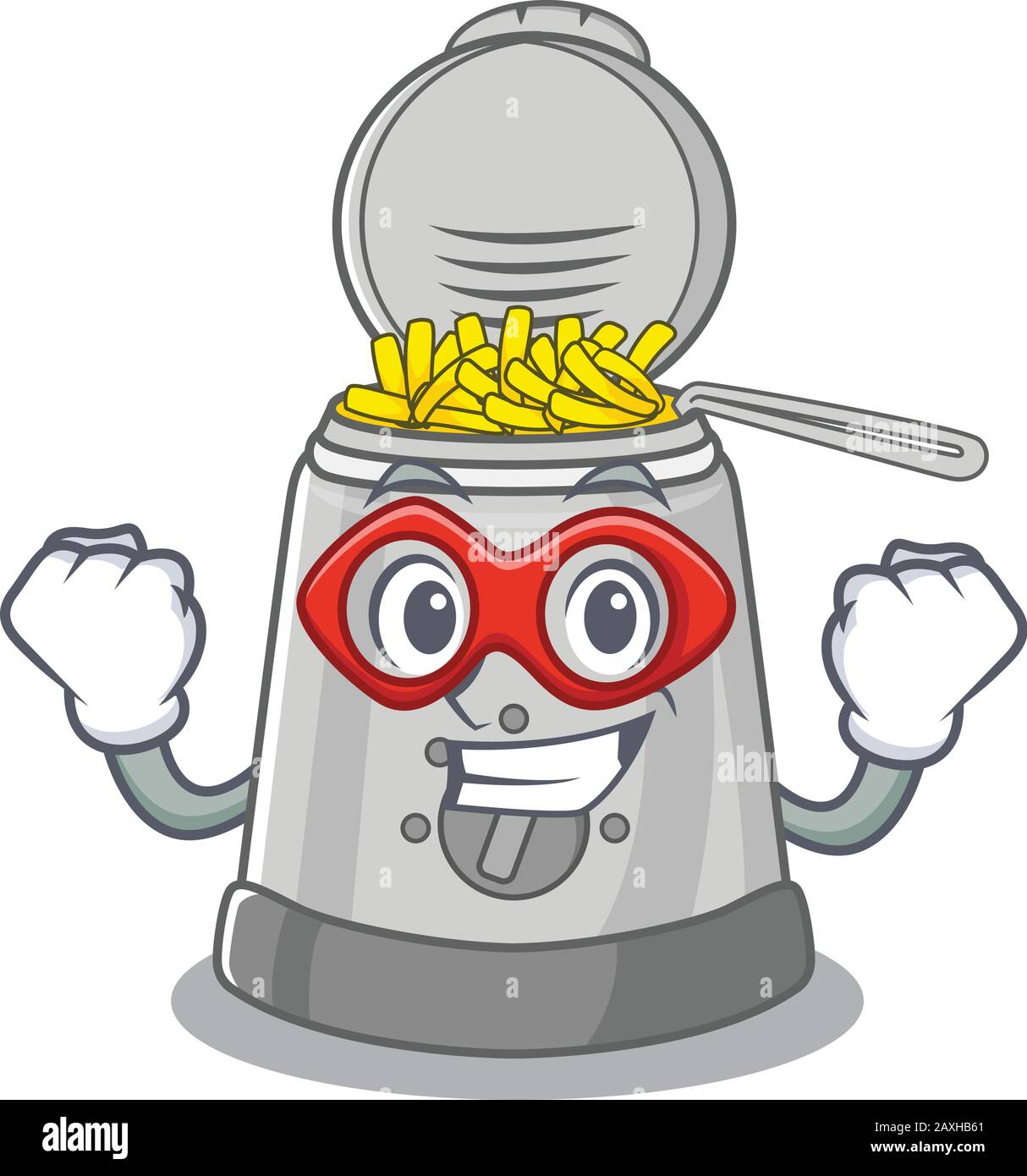 A cartoon concept of deep fryer performed as a Super hero Stock Vector ...