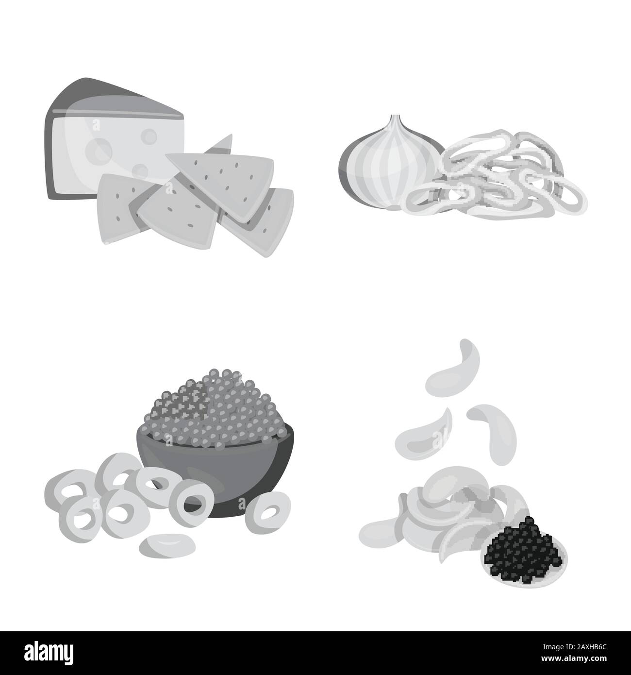 Vector design of taste and cooking icon. Set of taste and seasonin ...