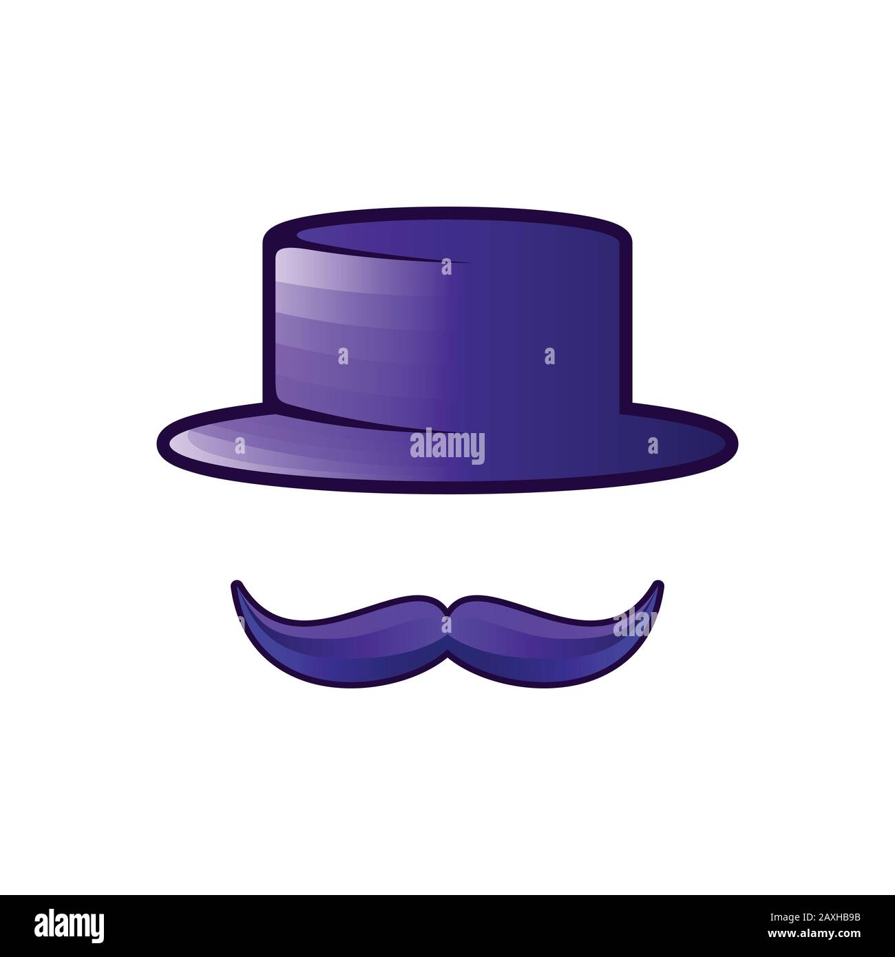 mustache and cap logo Ideas. Inspiration logo design. Template Vector ...