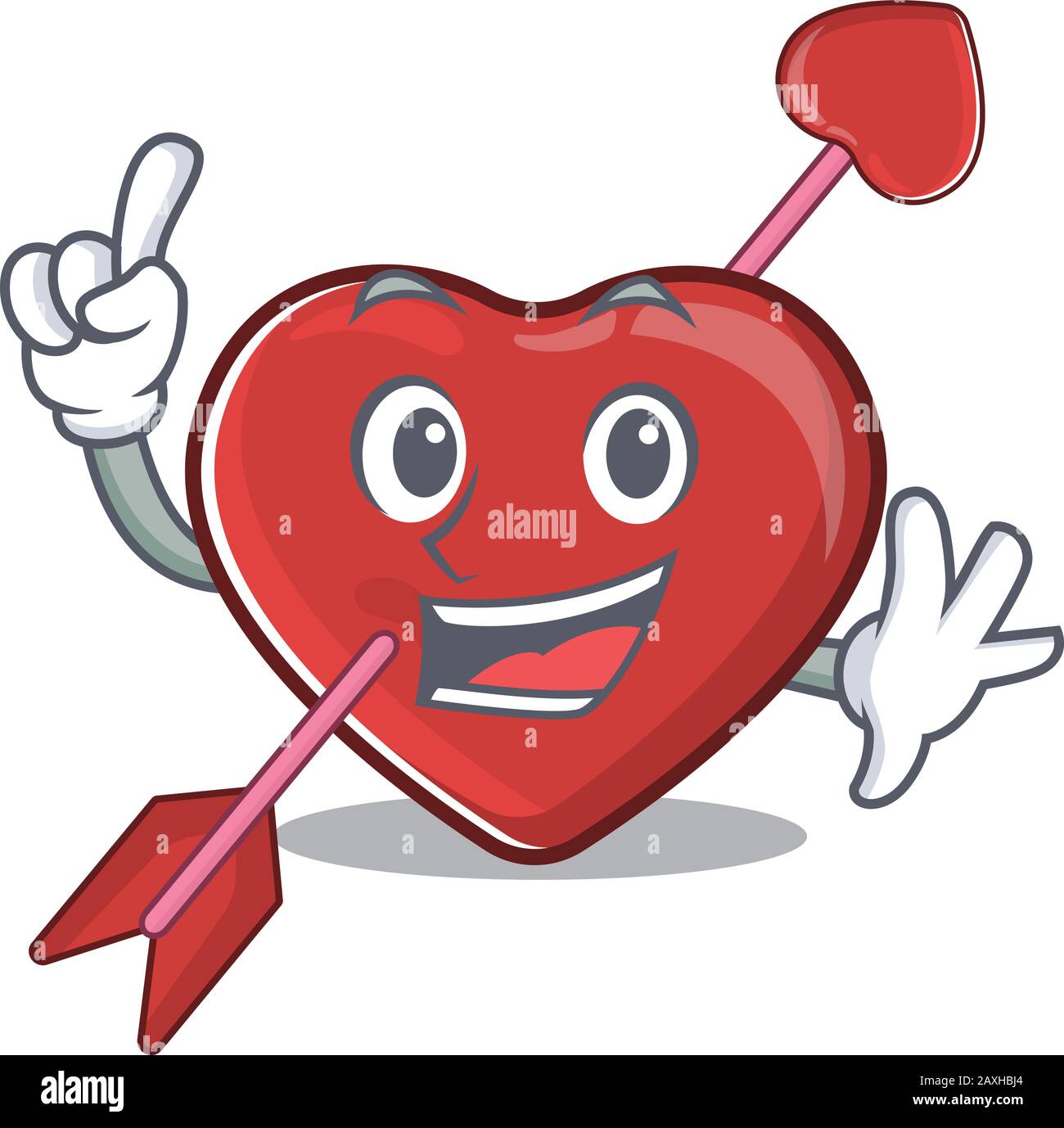 Cartoon character heart pointing Stock Vector Images - Alamy