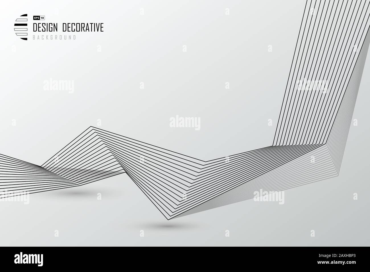 Abstract black line tech pattern artwork decorative design background ...