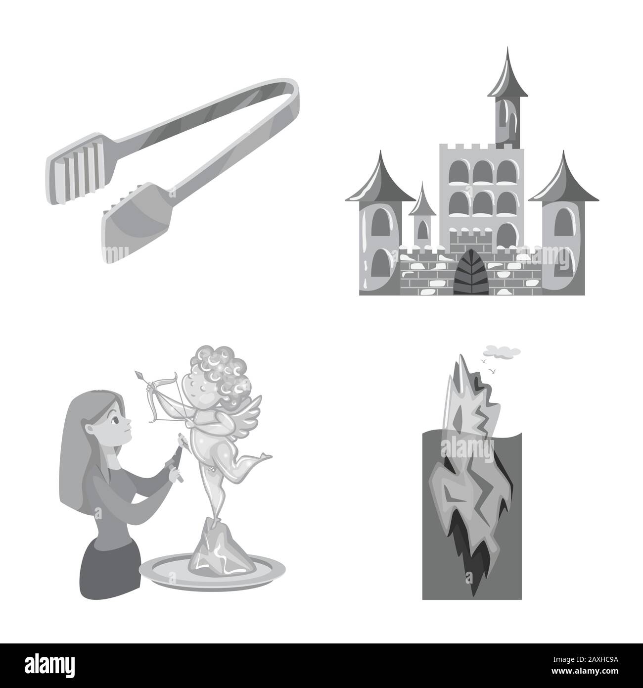 Mono castle Cut Out Stock Images & Pictures - Alamy