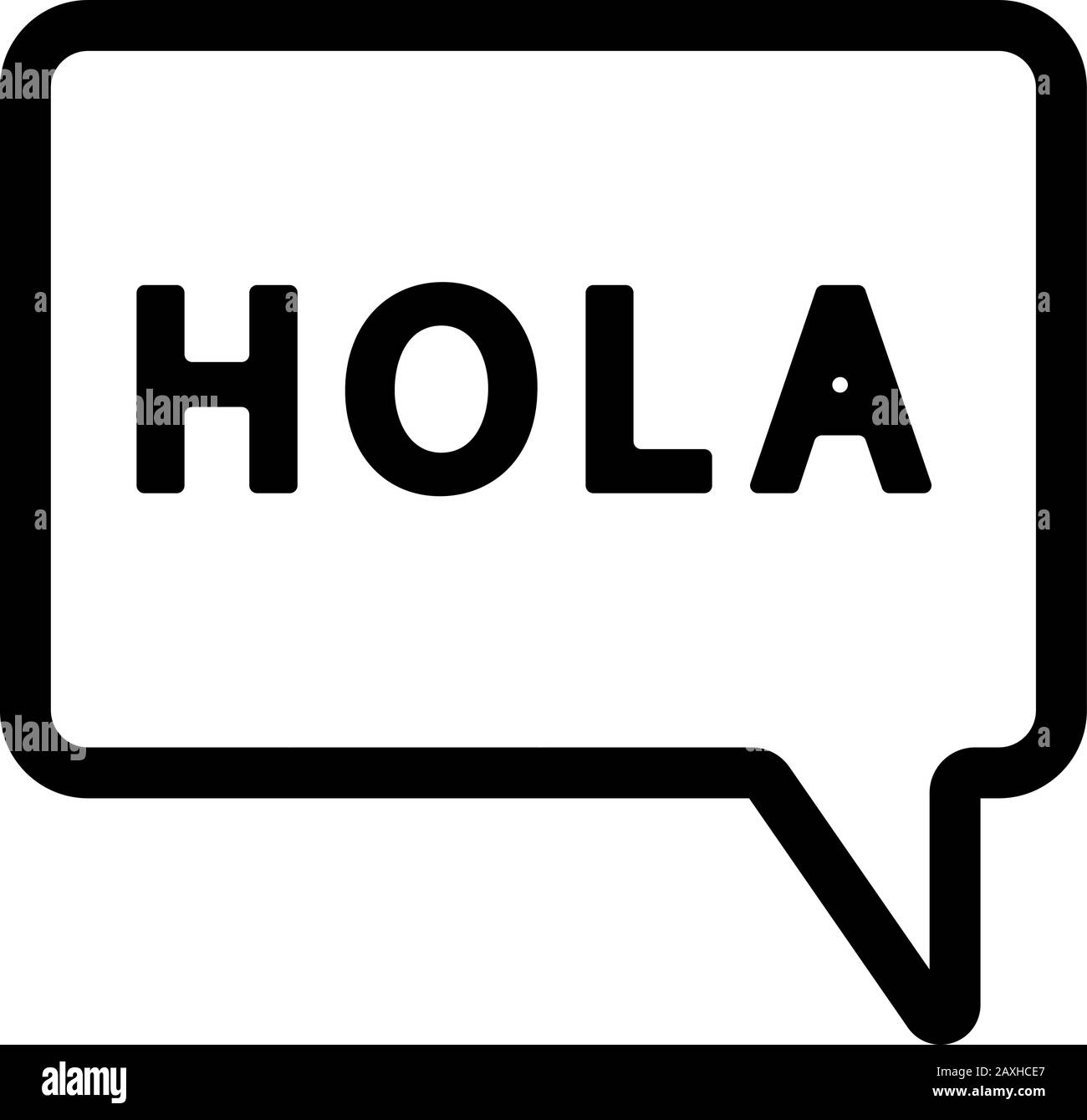 hello icon vector. Isolated contour symbol illustration Stock Vector ...