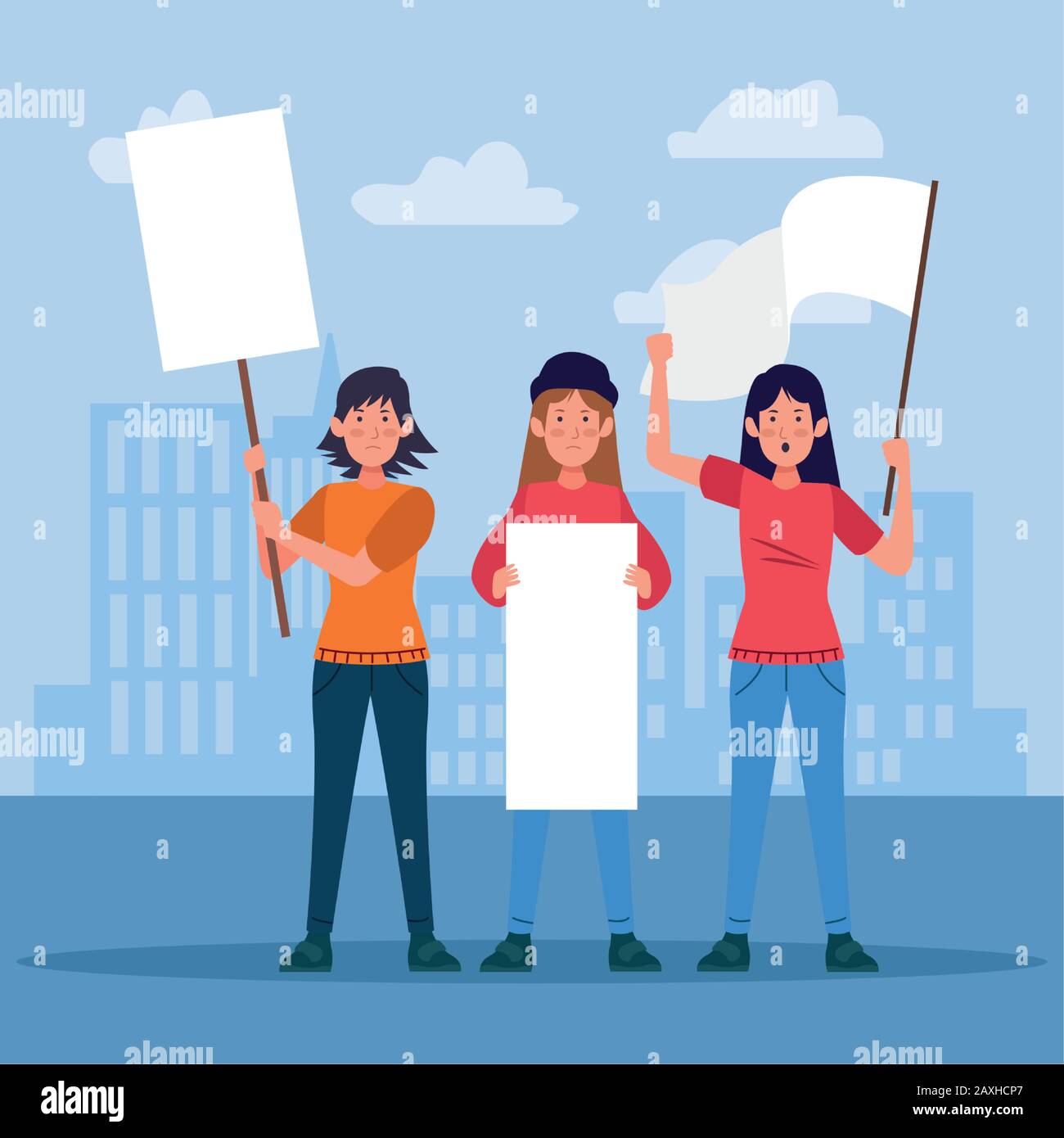 Cartoon holding blank signs hi-res stock photography and images - Alamy