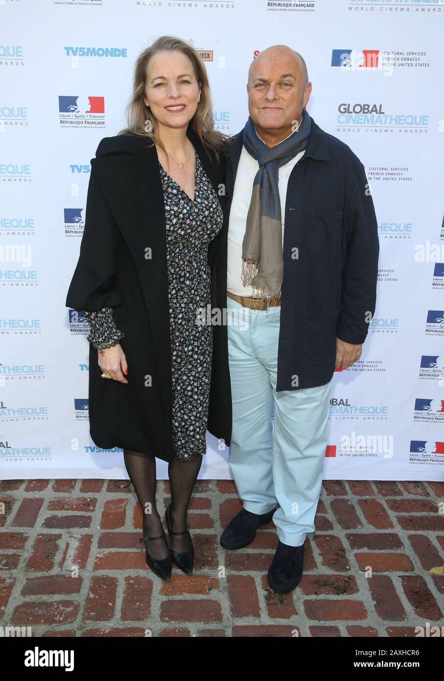 Beverly Hills, Ca. 10th Feb, 2020. Louise Salter, Nigel Daly, at Global CINEMATHEQUE presents ...