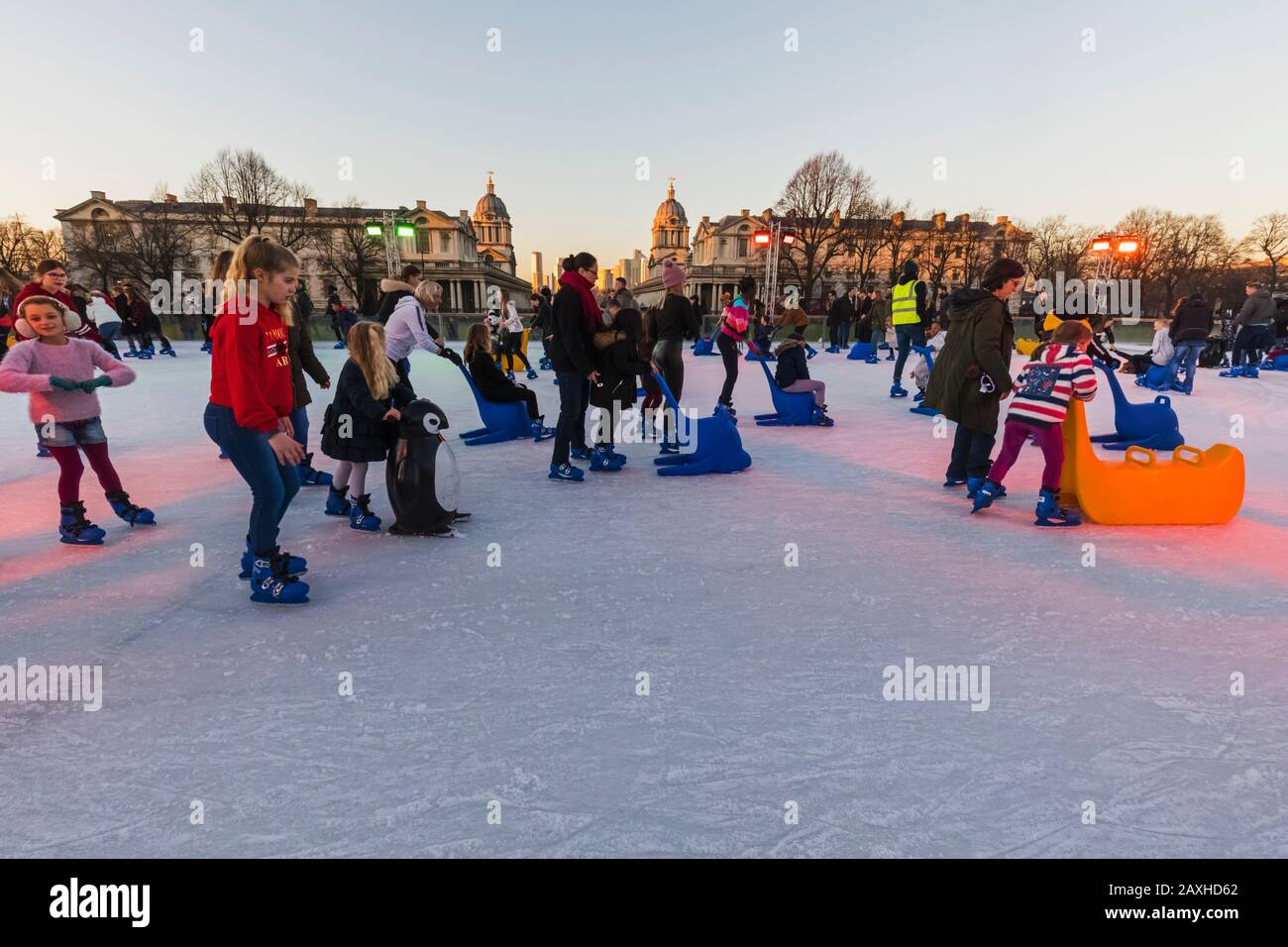 England, London, Greenwich, Adults and Children Ice Skating at The ... England, London, Greenwich, Adults and Children Ice Skating at The ...