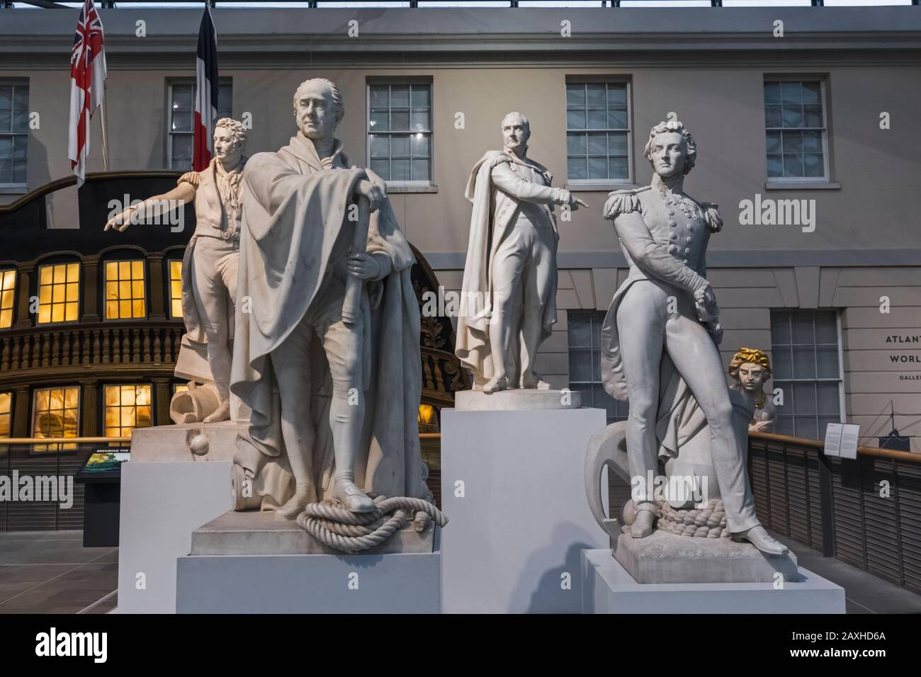 England, London, Greenwich, National Maritime Museum, Display of ...