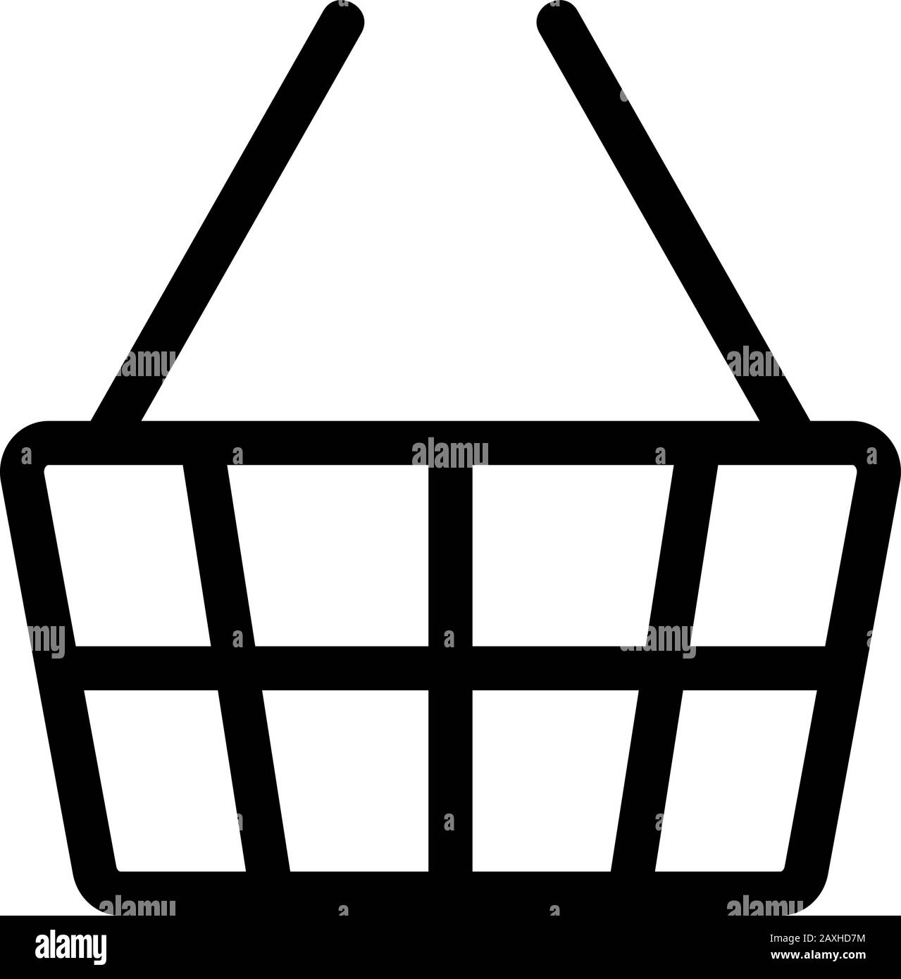 Basket icon vector. Isolated contour symbol illustration Stock Vector ...