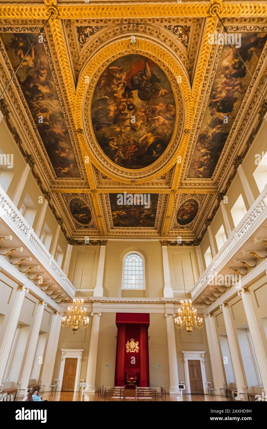 England, London, Westminster, Whitehall, The Banqueting Hall designed ...